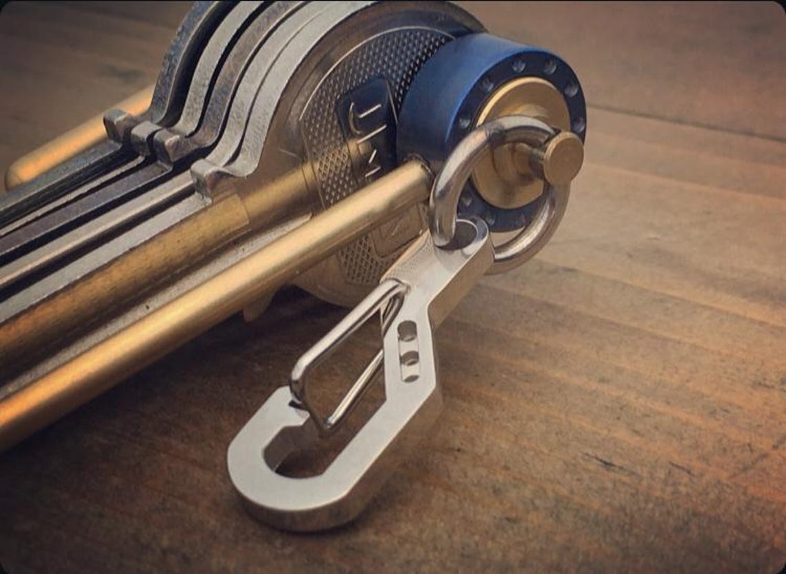 U-bike / Quick Bike Lock / Titanium Keychain for Cyclist - Etsy