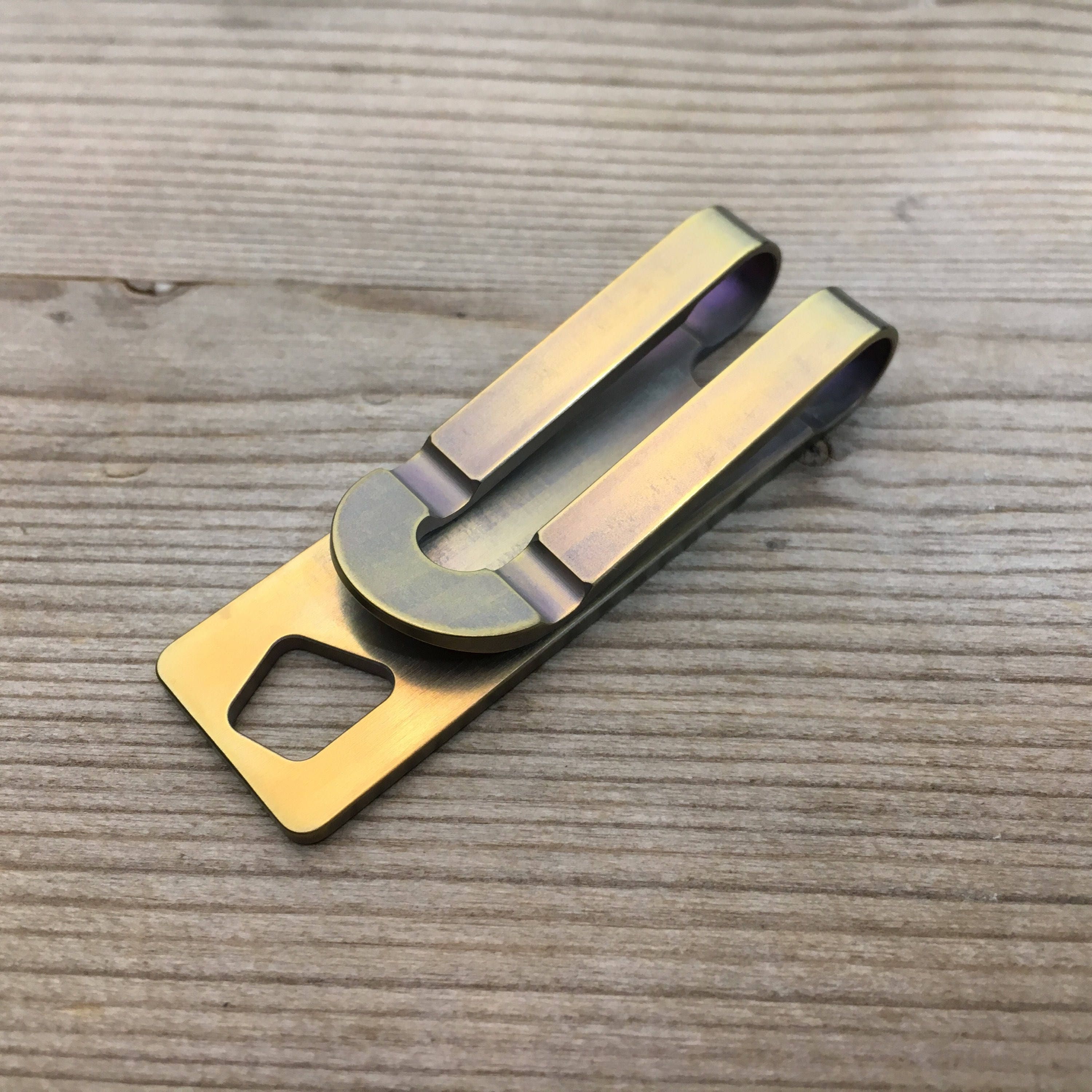 Titanium Money Clip / Anodized Gold