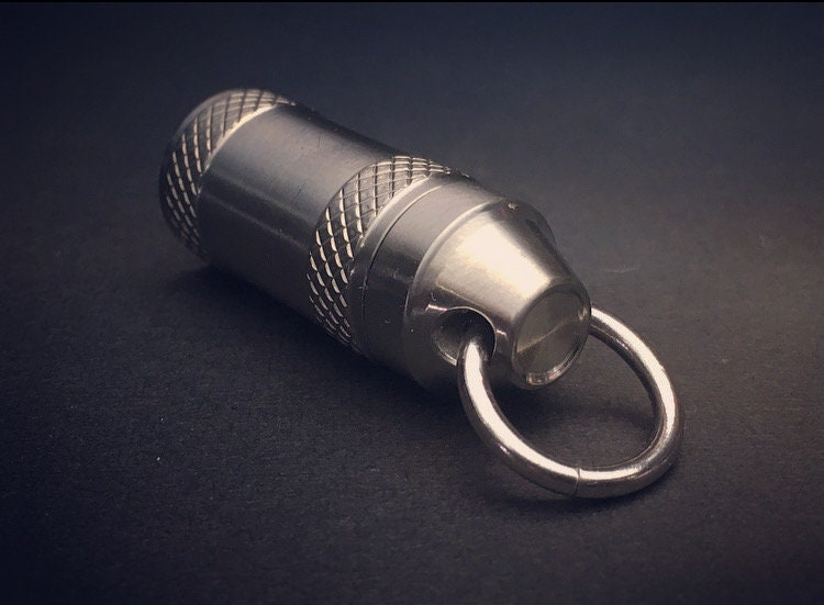 Solid Titanium Pill Container Bottle / Colors