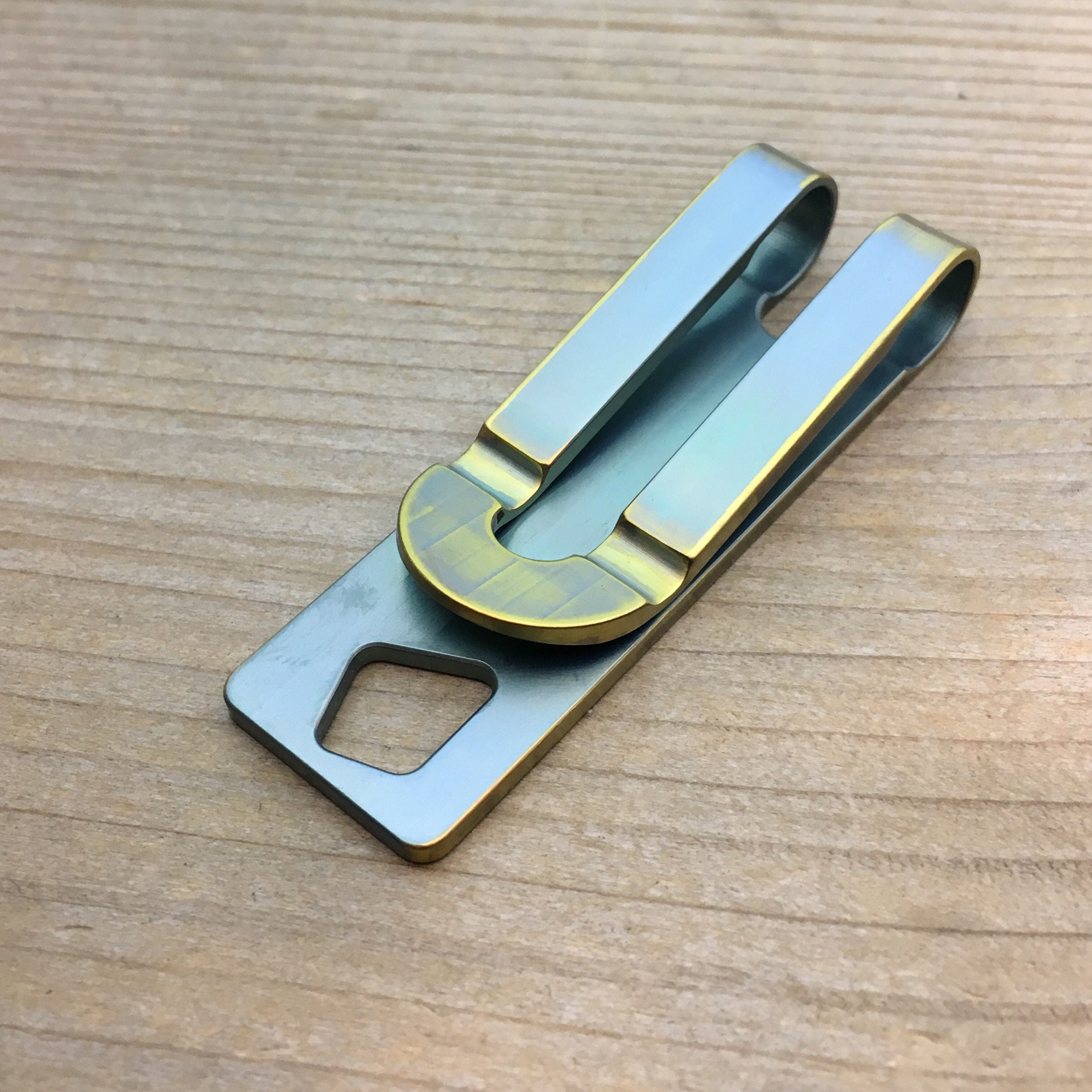 Titanium Money Clip / Anodized Green