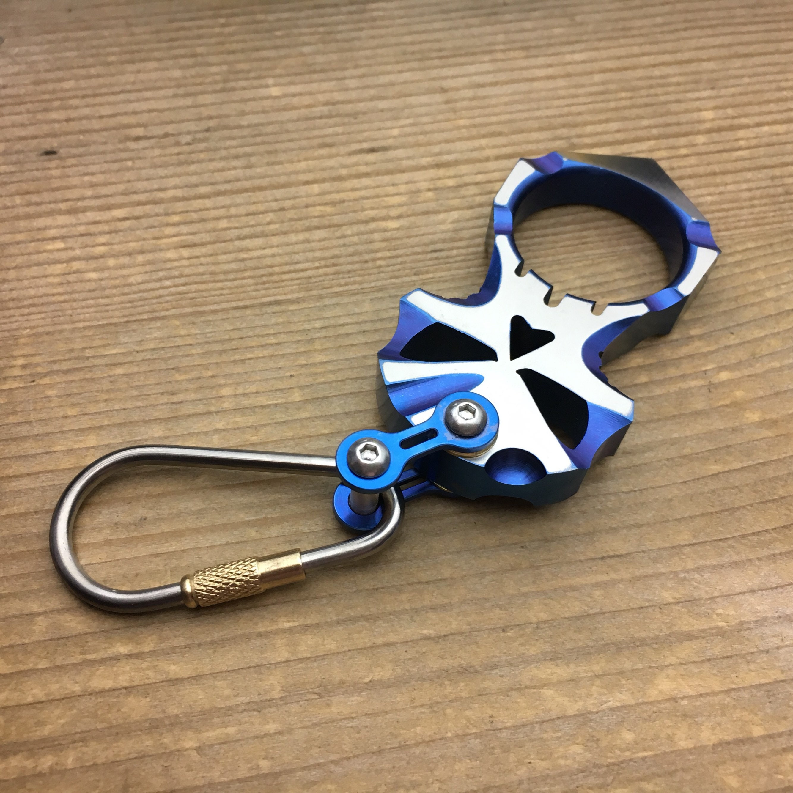 Skeleton Titanium Keychain, with Ti-Bike-Link