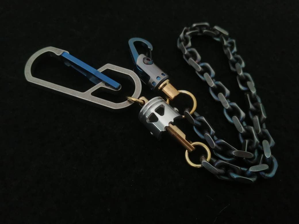 Skull Piston Bob, Biker Walletchain- Stainless Steels boat chain with a ...