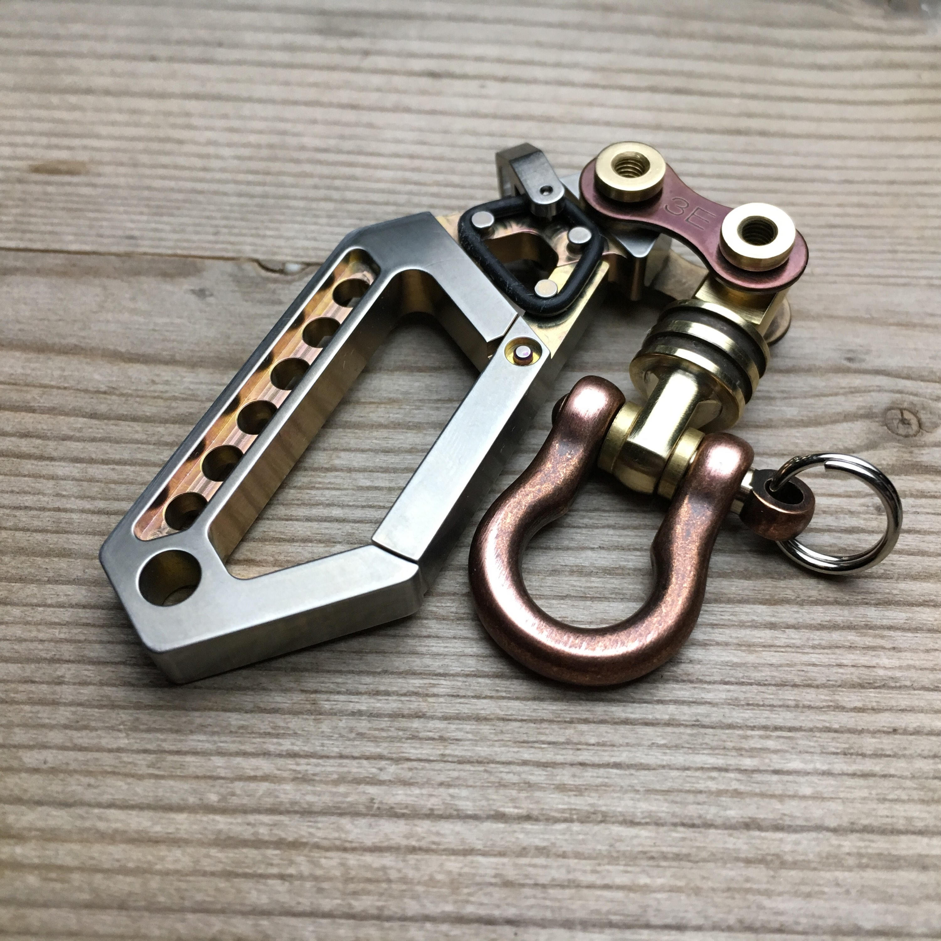 Titanium Drone Carabiner Keychain with swivel