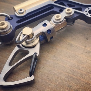 The Brutus Blue. Titanium Bolt Carabiner Keychain / - Etsy