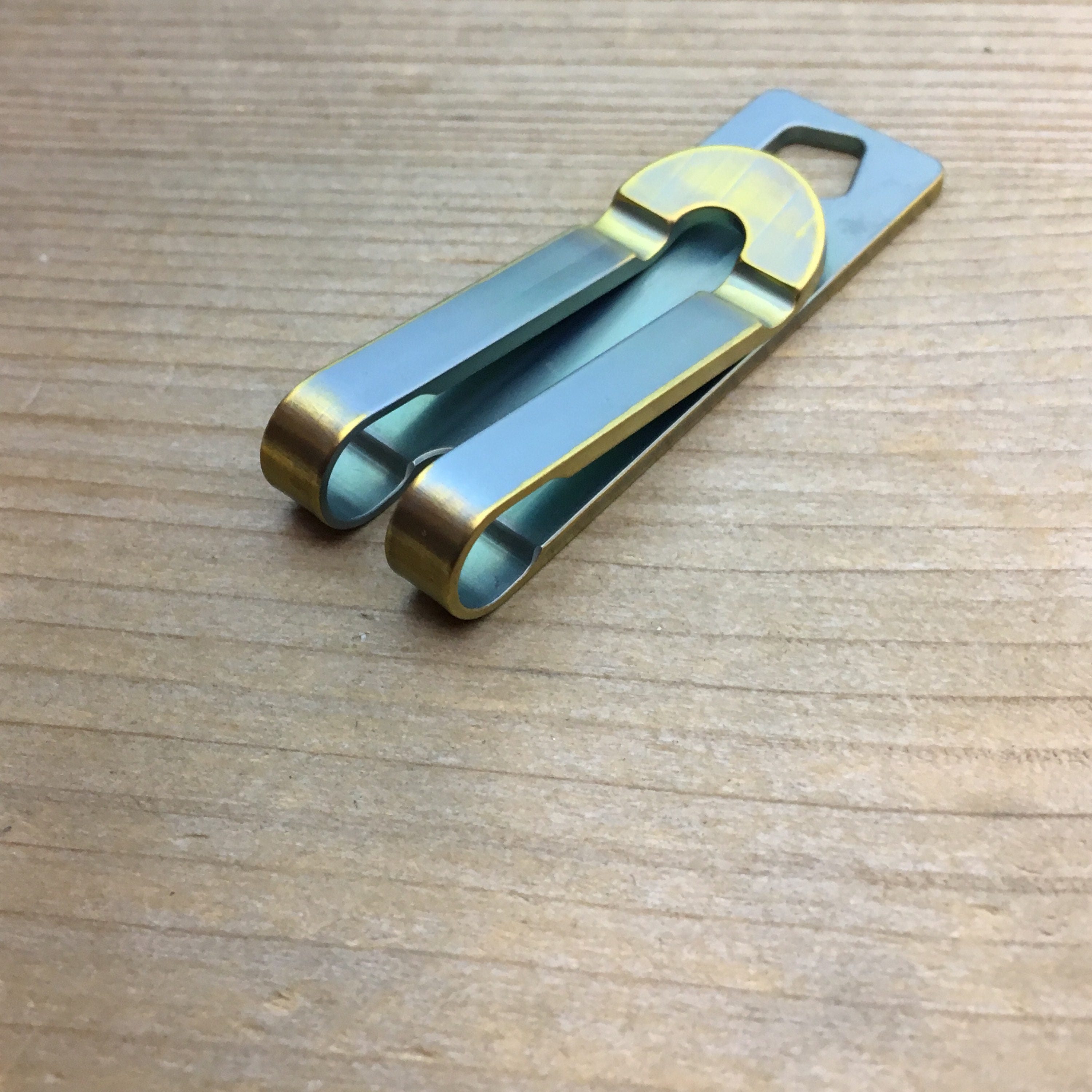 Titanium Money Clip / Anodized Green