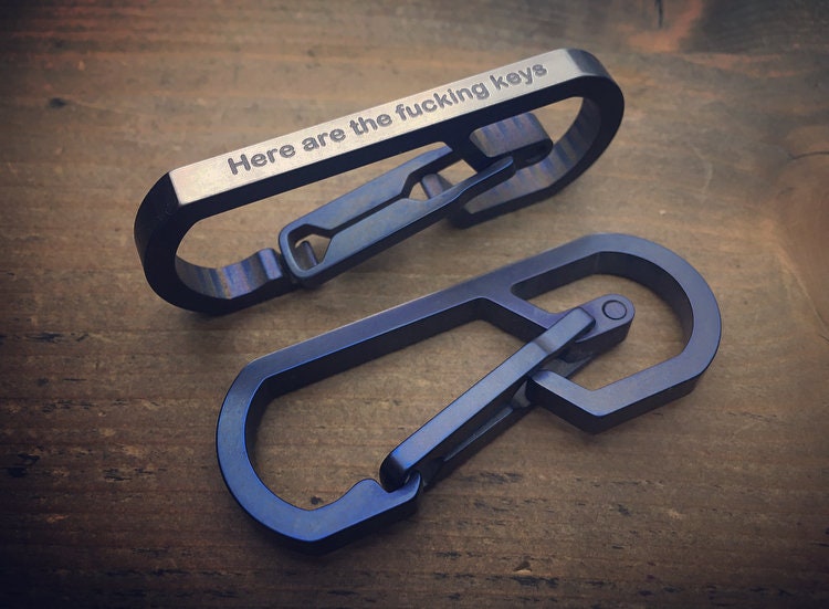Titanium Edc Carabiner Keychain Type-II / Customizable