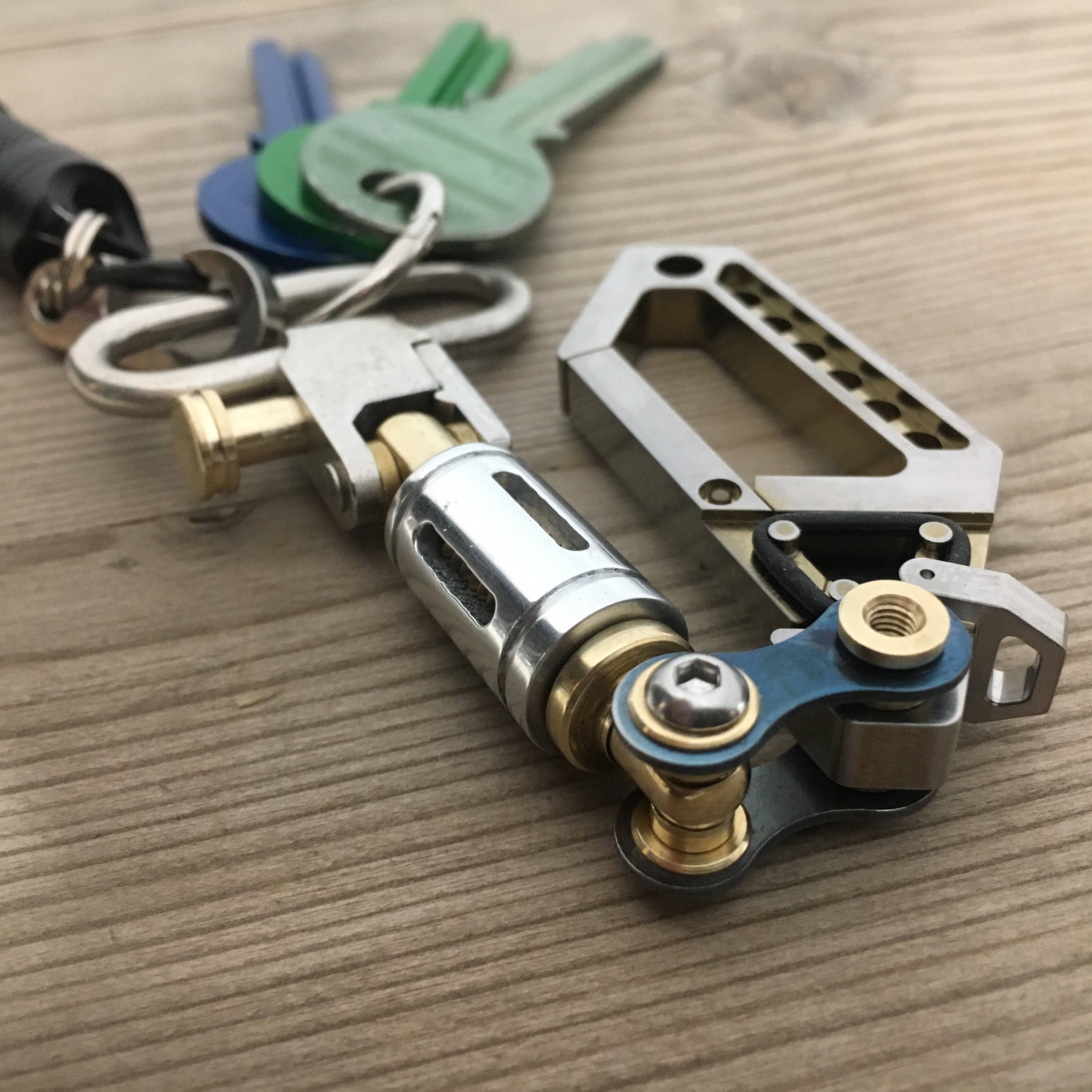 Titanium Drone Carabiner Keychain with swivel