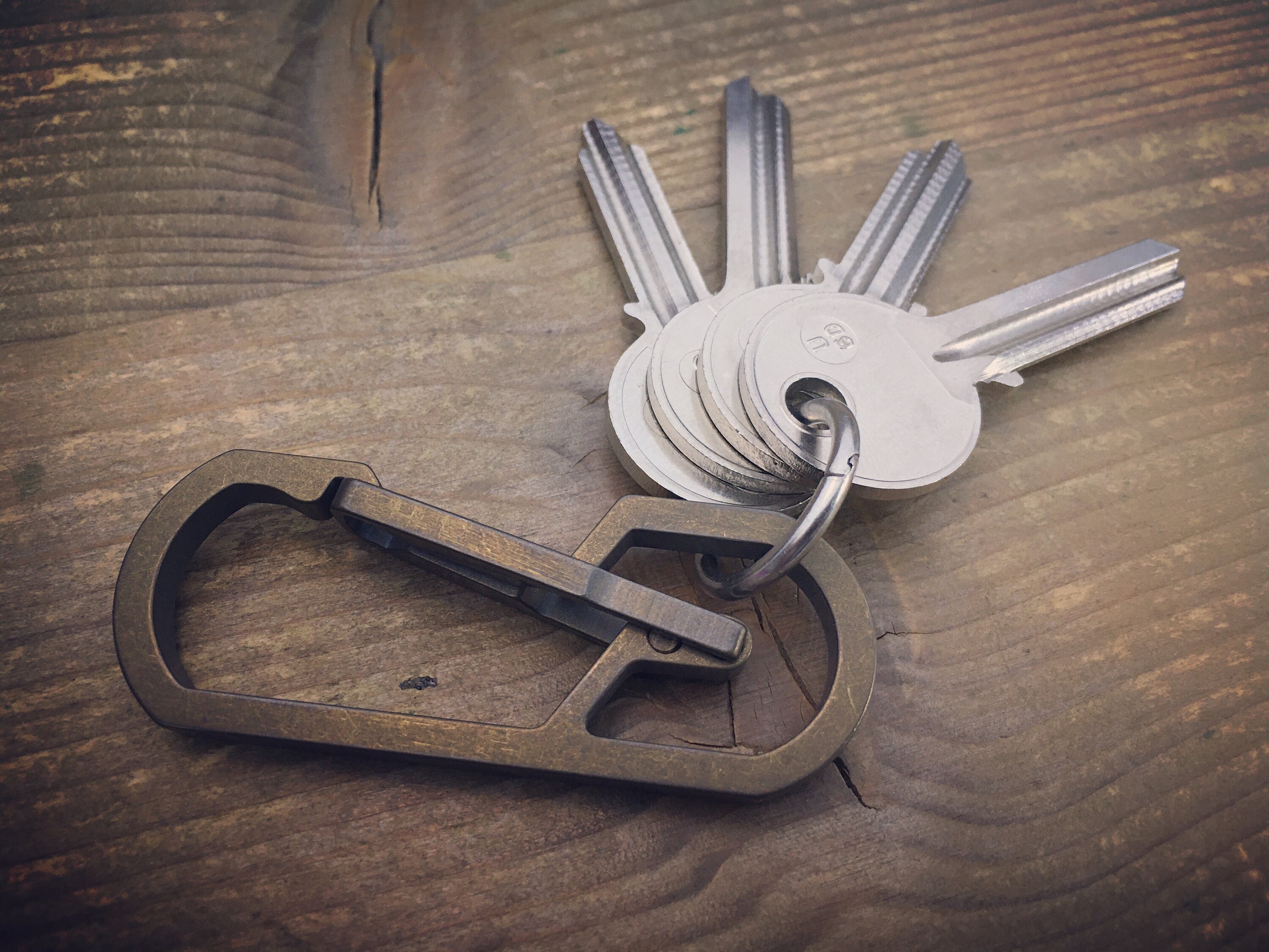 Titanium Edc Carabiner Keychain Type-II / Round Base