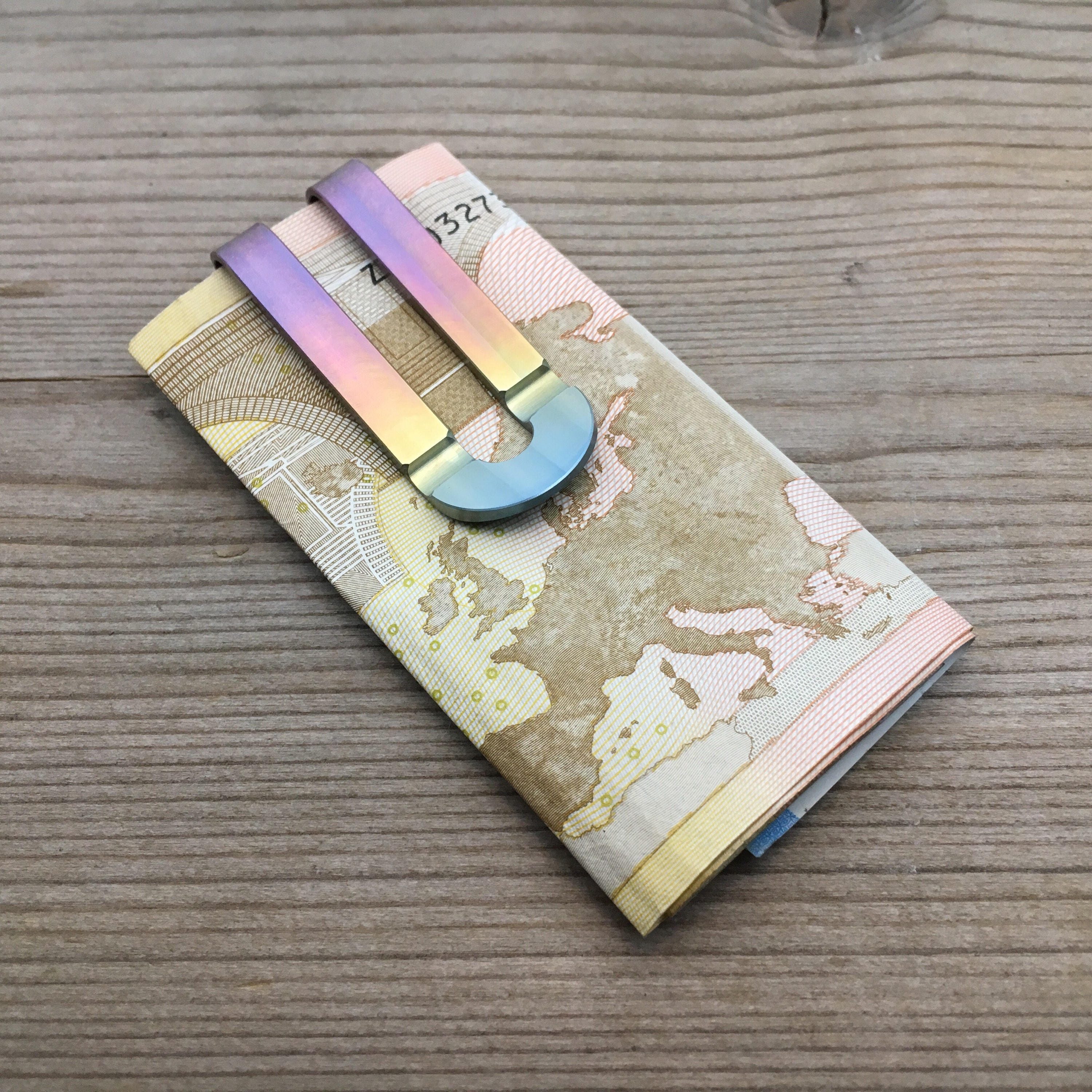 Titanium Money Clip / Anodized Rainbow