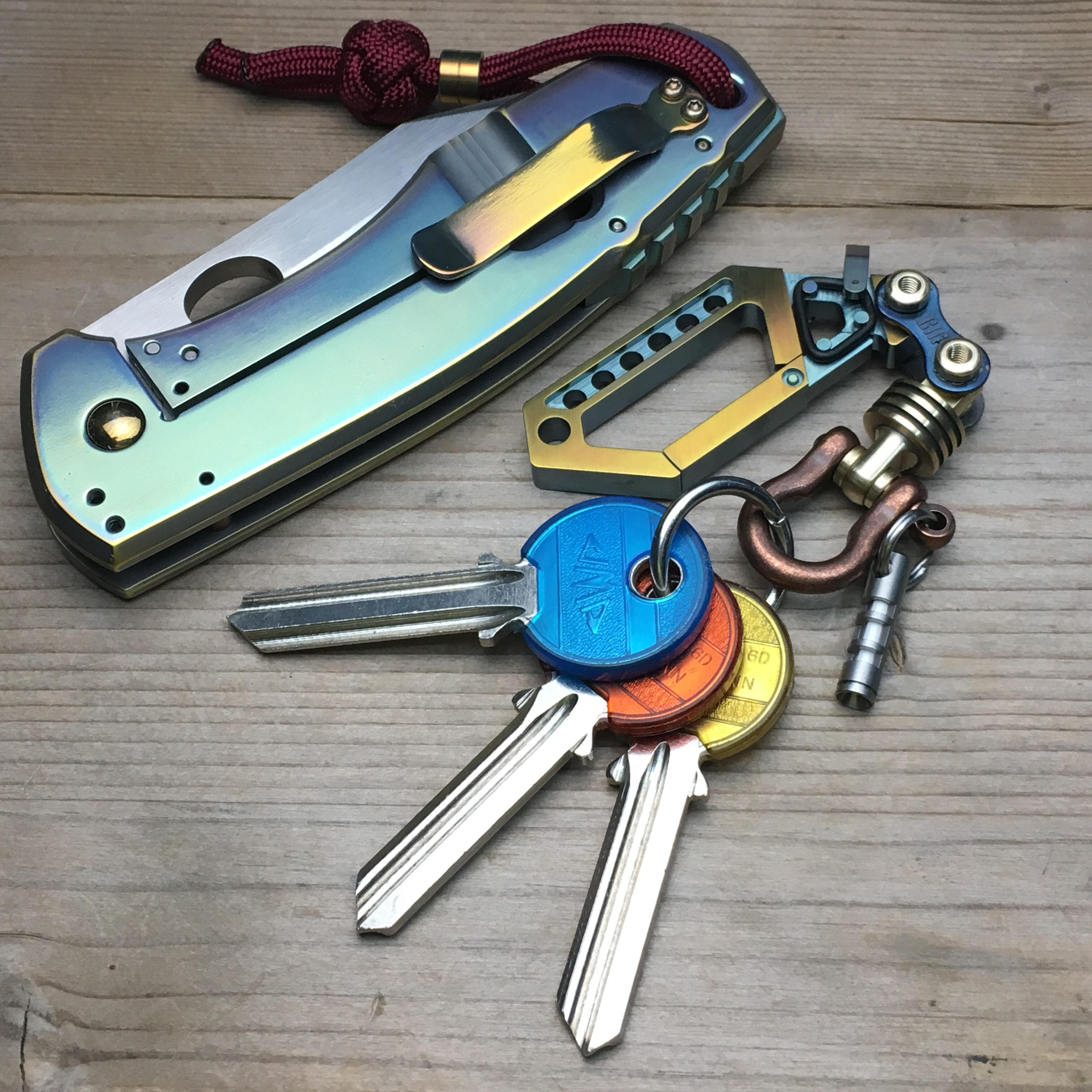 Titanium Drone Carabiner Keychain with swivel