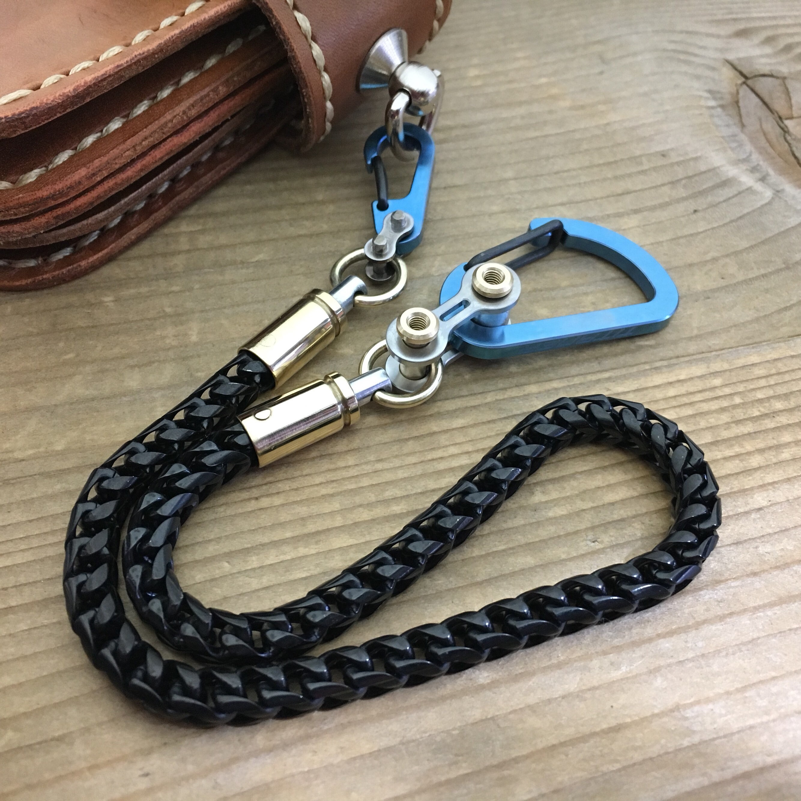 Wallet chain SWC-04 Bike-Link / Bi-Swivel / Black-Blue