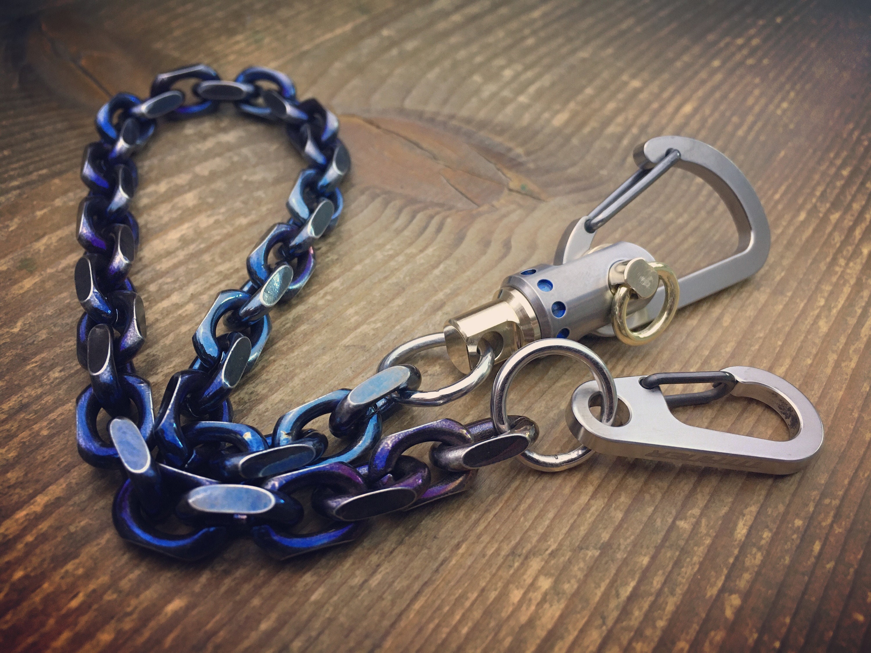 Small Biker Wallet Chain / SBWC-00A / with one swivel / Titanium and ...