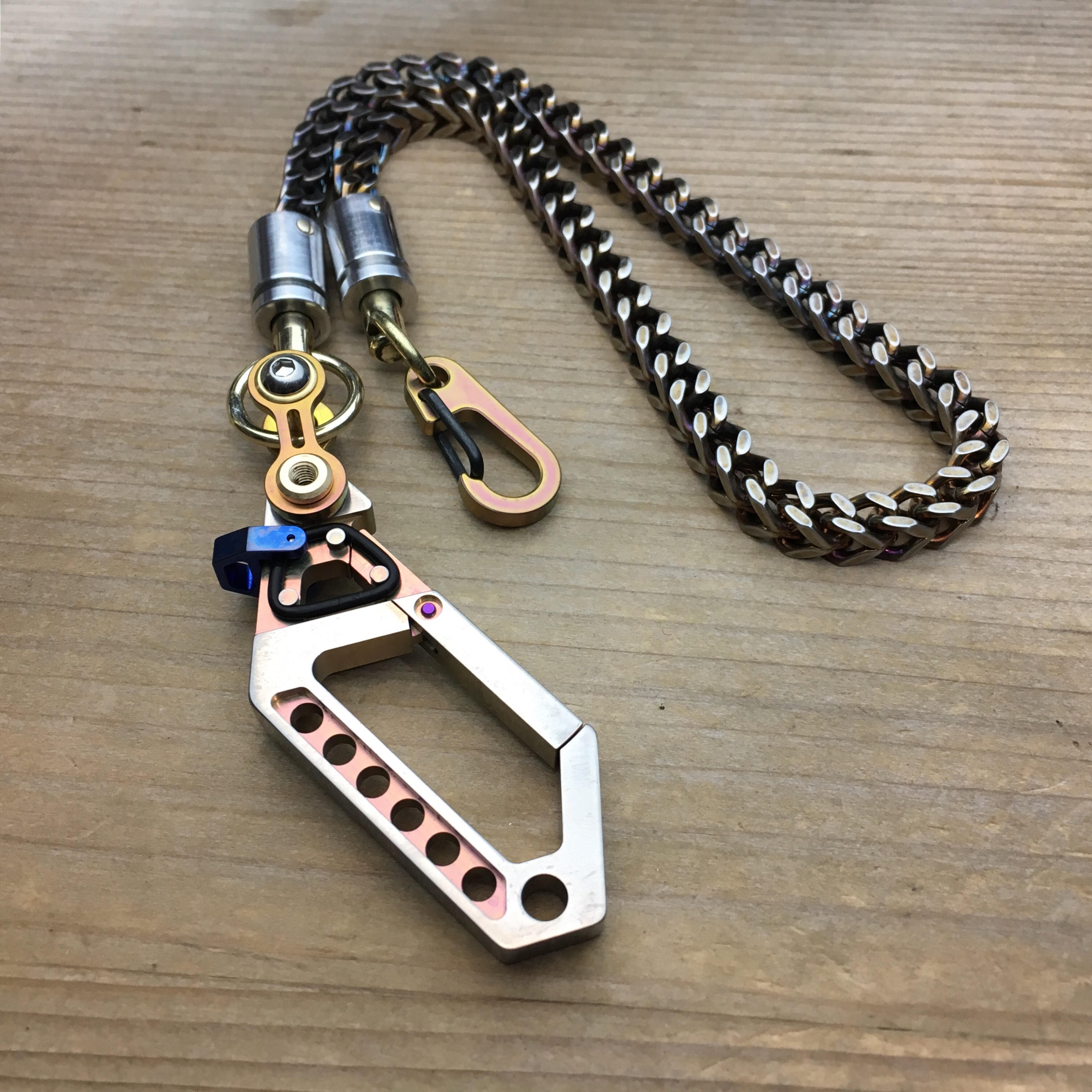 One-Off / Biker Wallet Chain SWC-03 Ti- Drone / Bi-Swivel
