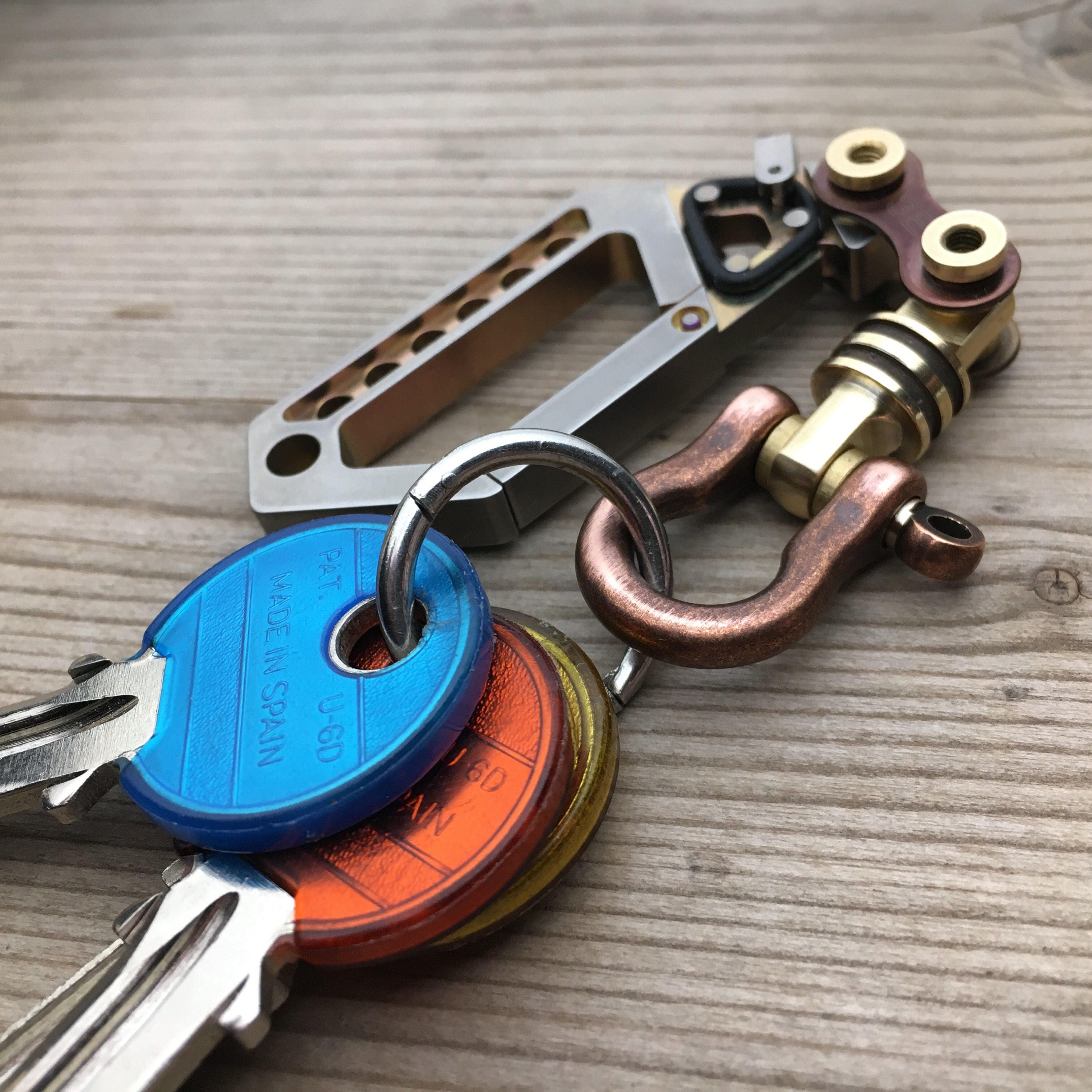 Titanium Drone Carabiner Keychain with swivel