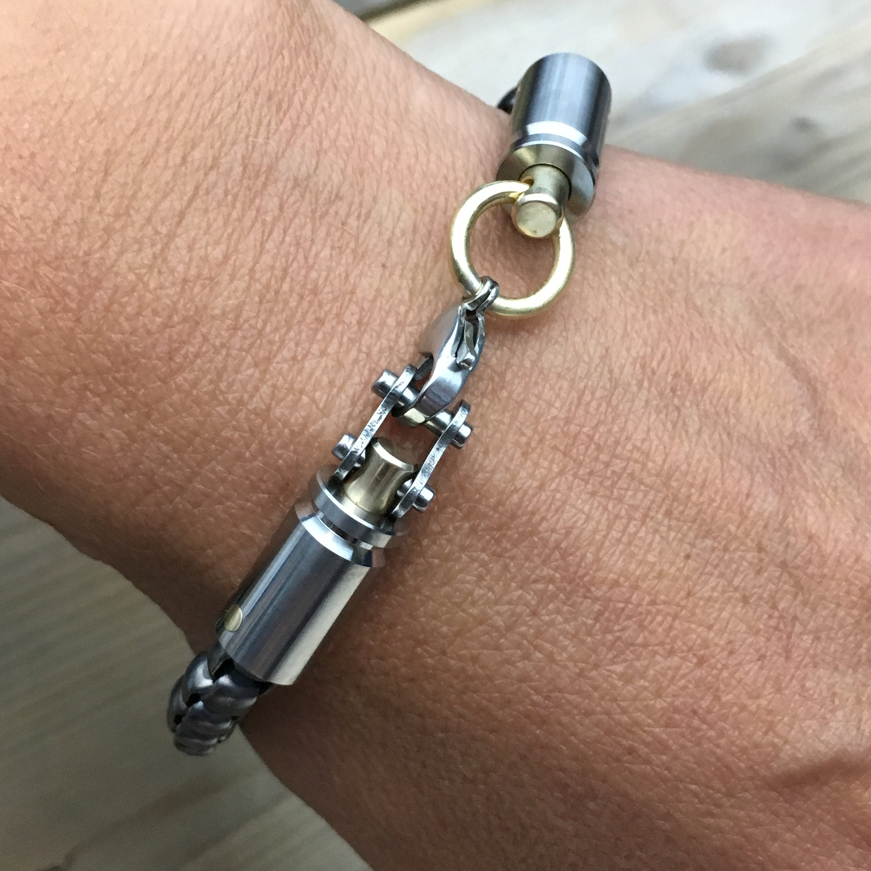 Cal.9mm Bracelet, Keychain or Wallet Chain / Exhaust Pipe texture