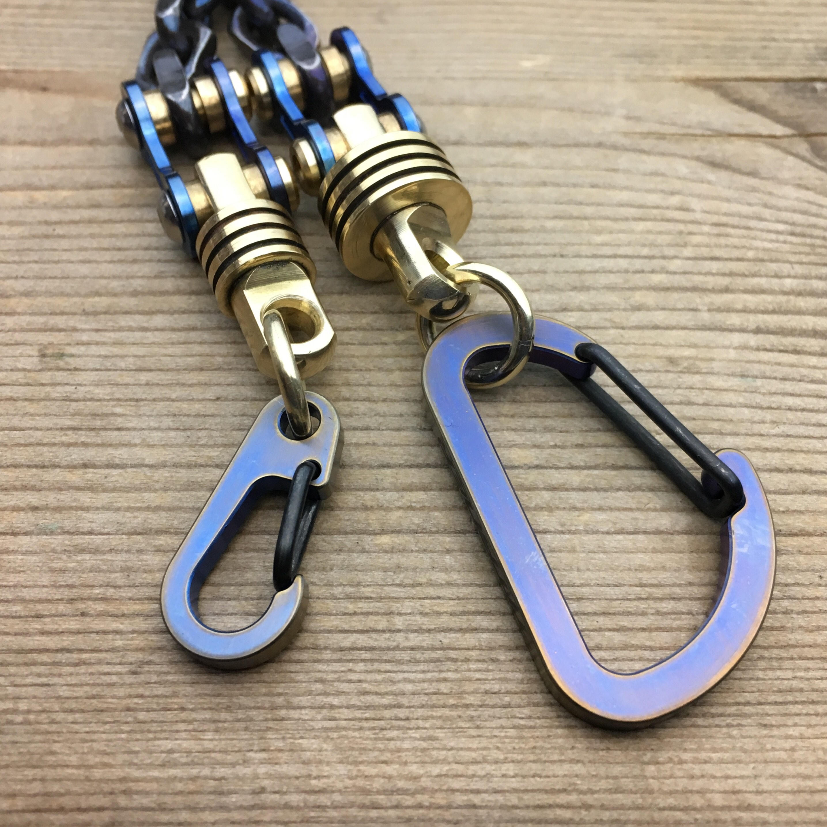 Biker Wallet Chain SWC-02 / Blue Petrol / Bi-Swivel