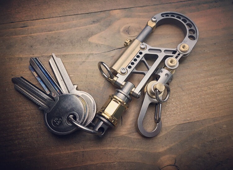 Titanium Keychain Bolt Carabiner-Evo / Base Ti-Quick Release Ti-Bike ...