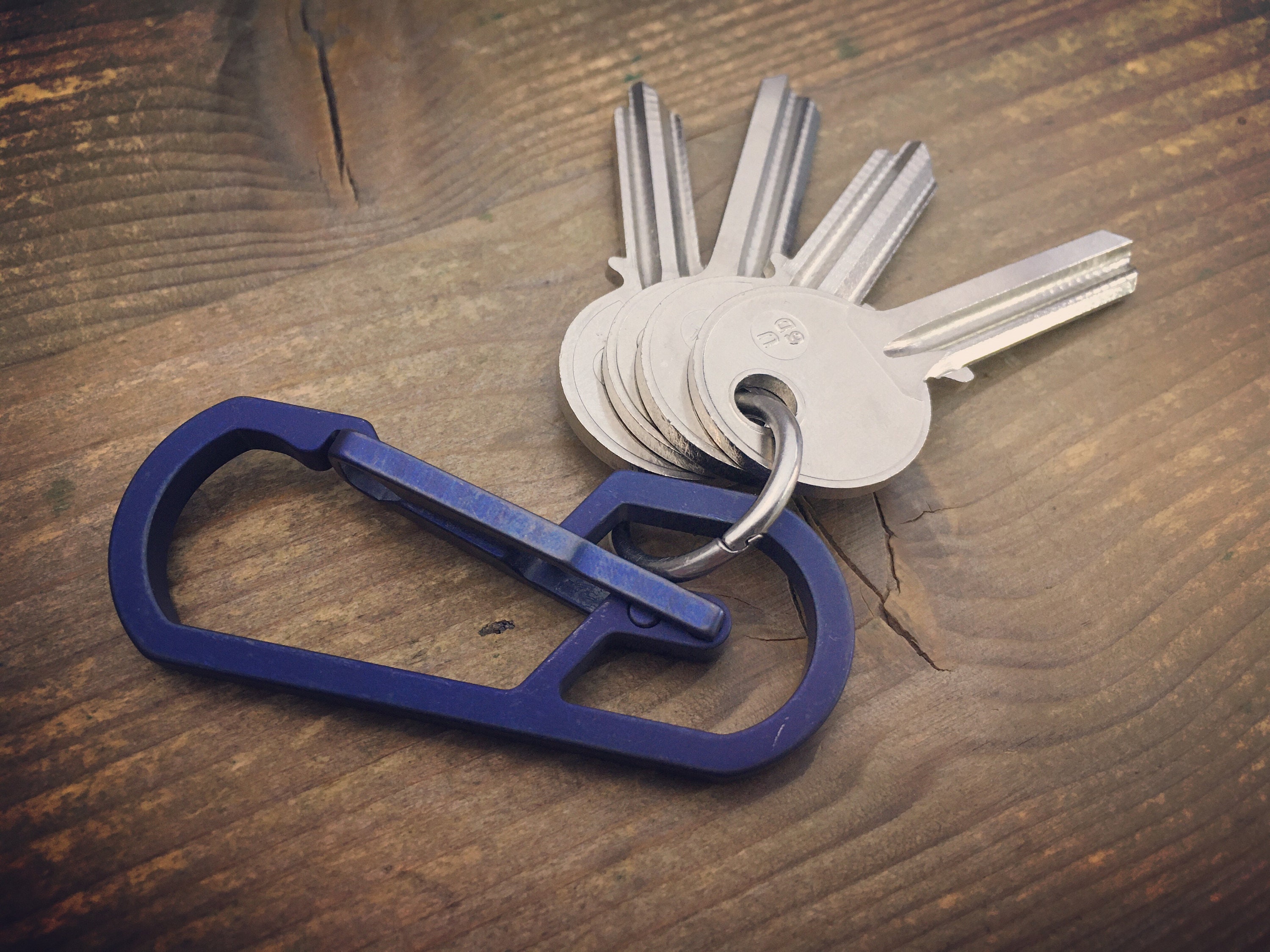 Titanium Edc Carabiner Keychain Type-II / Round Base