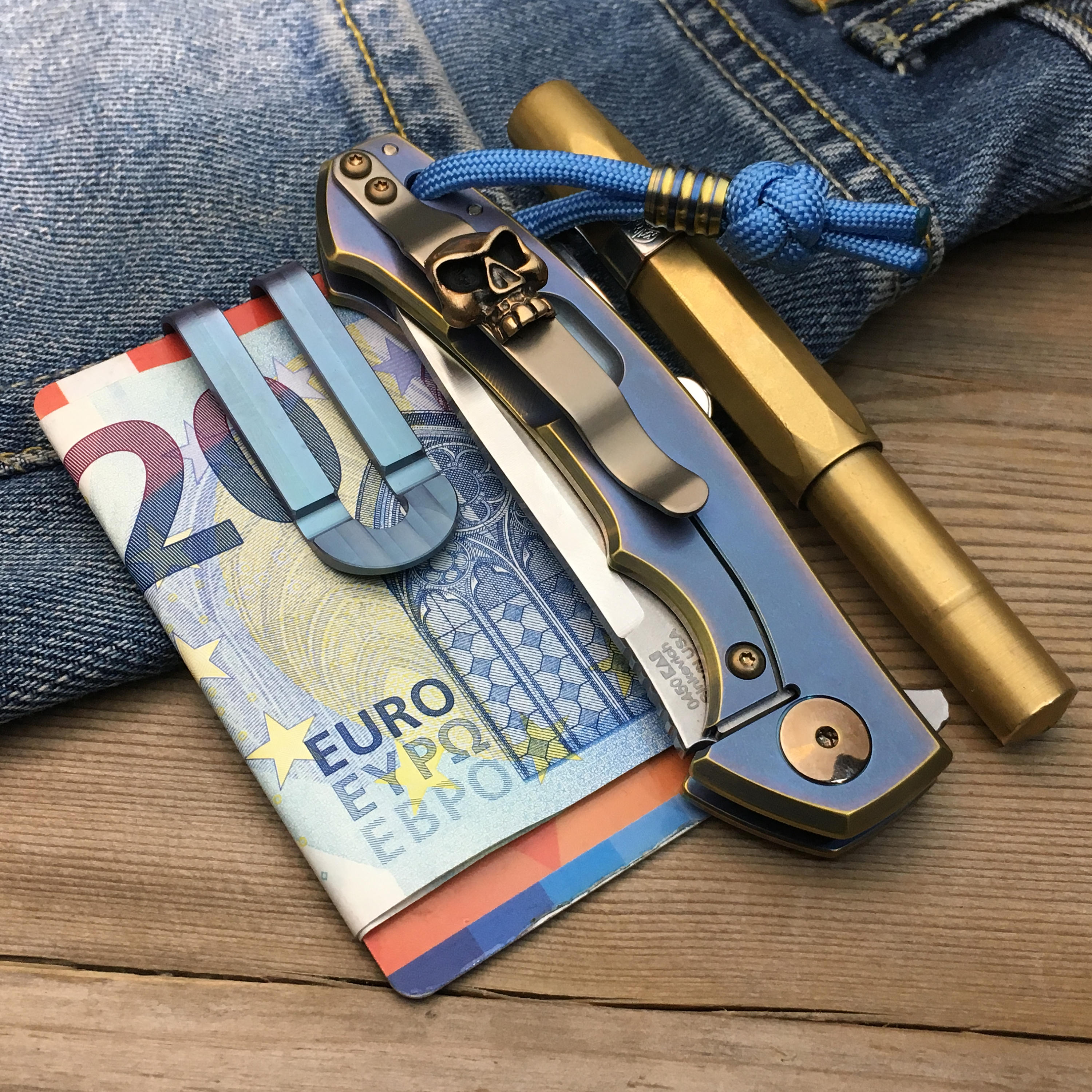 Titanium Money Clip / Anodized Blue
