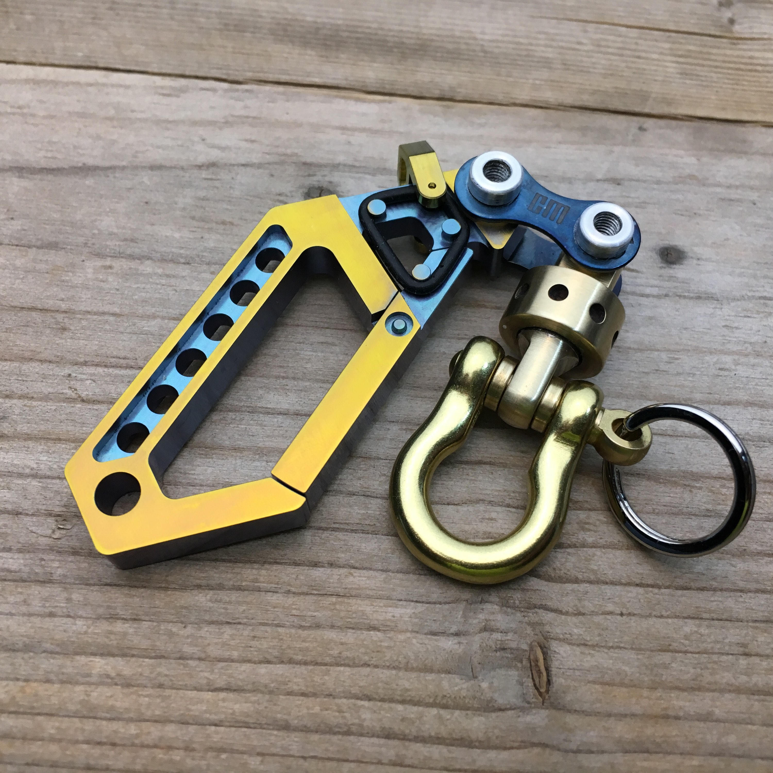 Titanium Drone Carabiner Key Chain with swivel