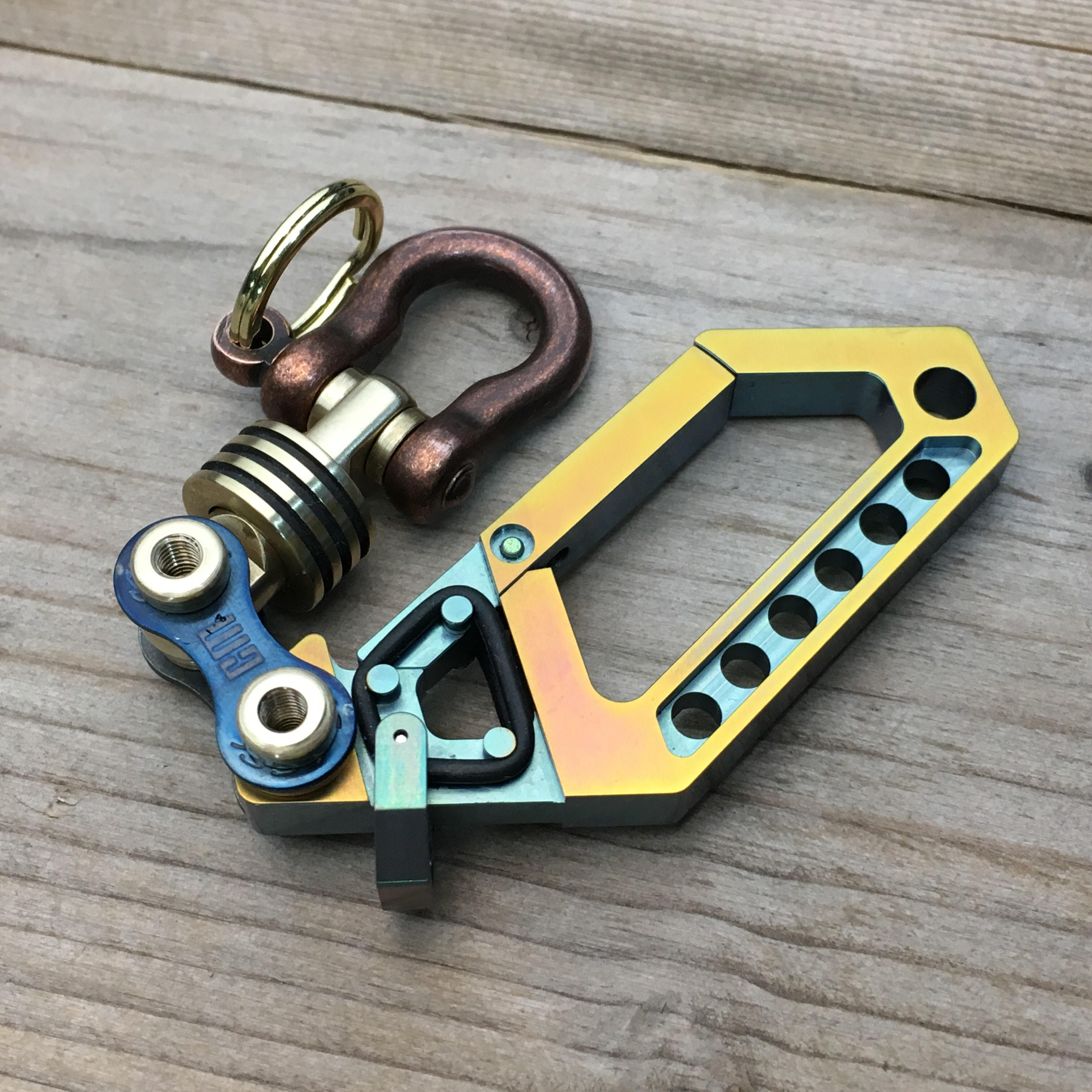 Titanium Drone Carabiner Keychain with swivel