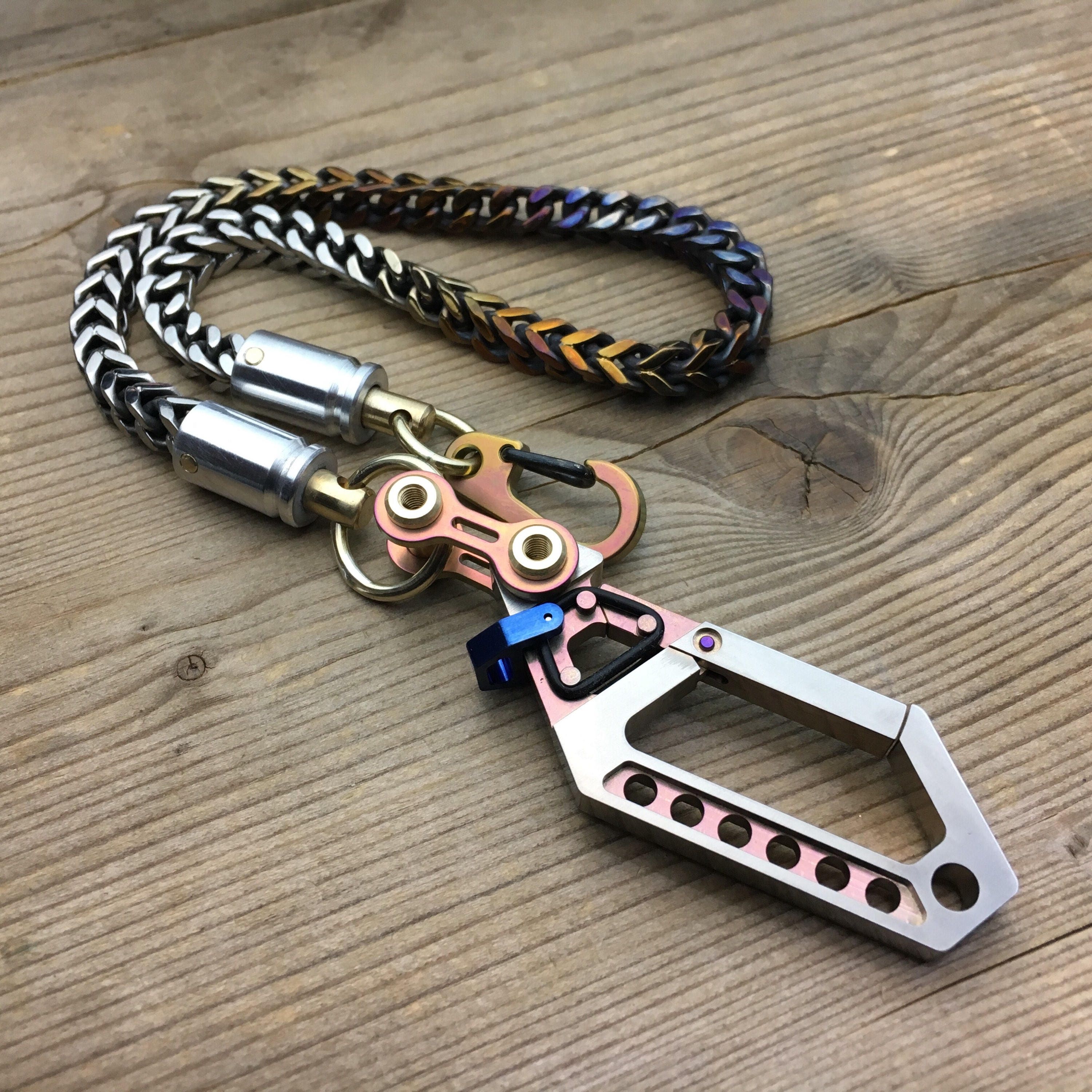 One-Off / Biker Wallet Chain SWC-03 Ti- Drone / Bi-Swivel