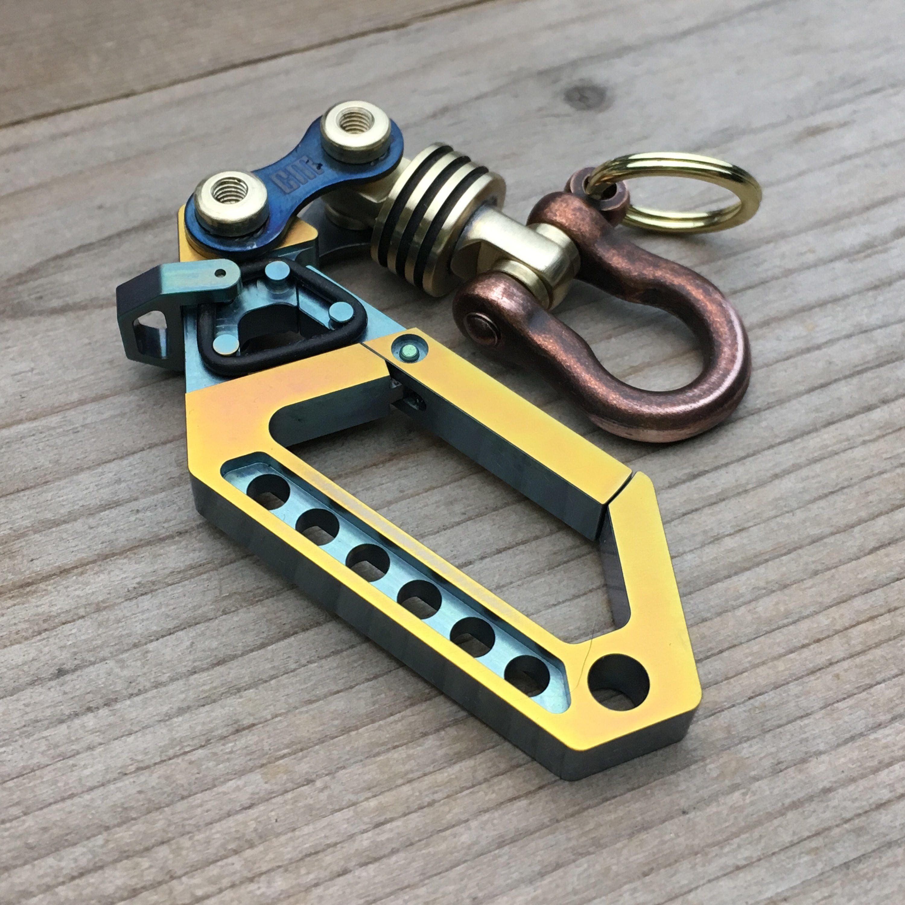 Titanium Drone Carabiner Keychain with swivel
