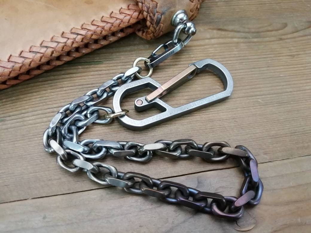 Biker wallet chain / S.Steels, Titanium and Brass components