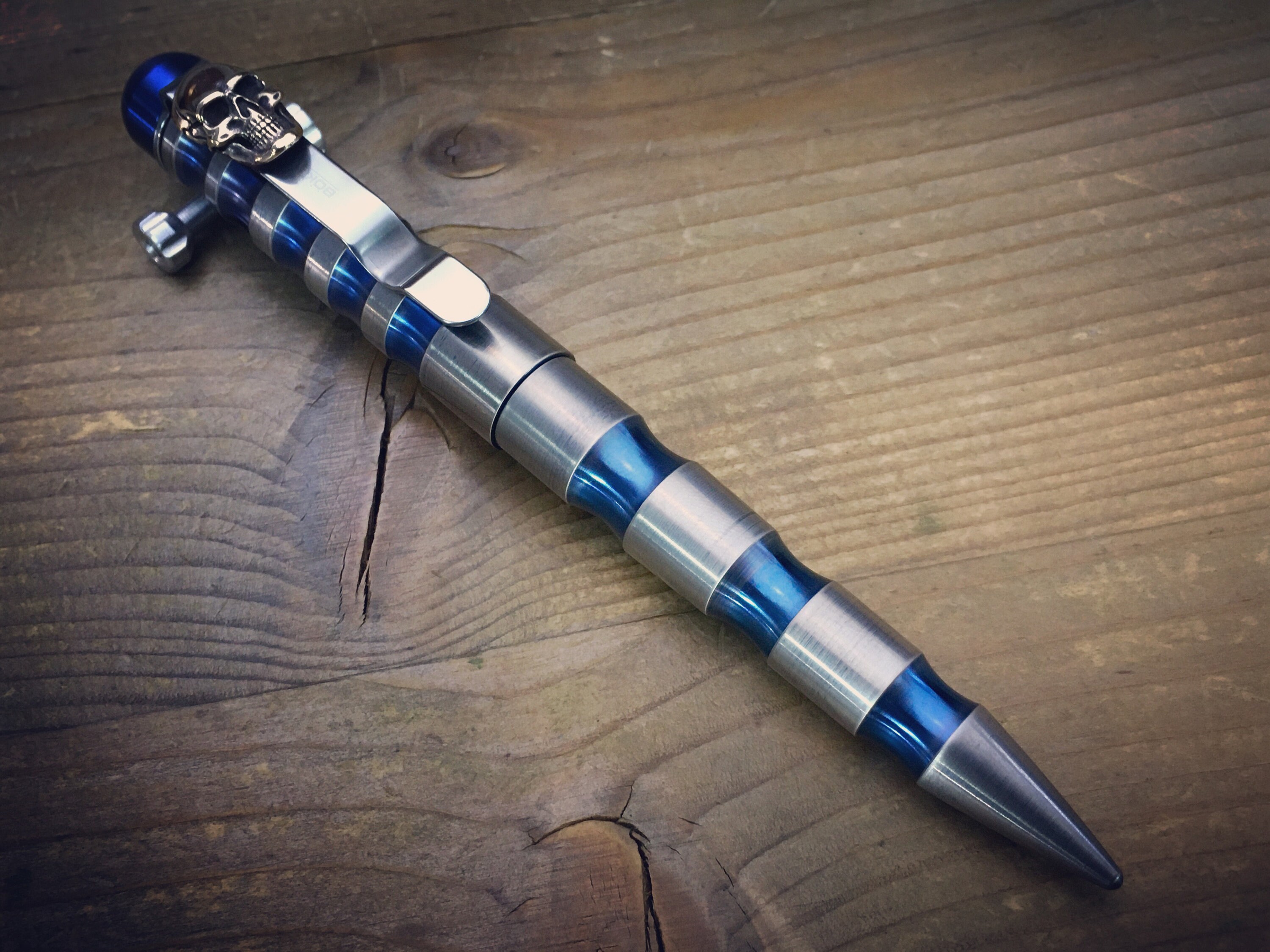 MOD / Skull Titanium Ballpoint Pen Multipurpose/ Aged Blue