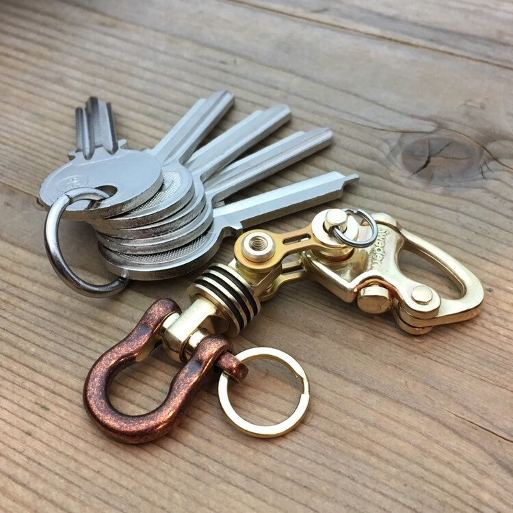 Sweden Brass Sailor Key Chain Bike-Link Swivel Omega Shackle