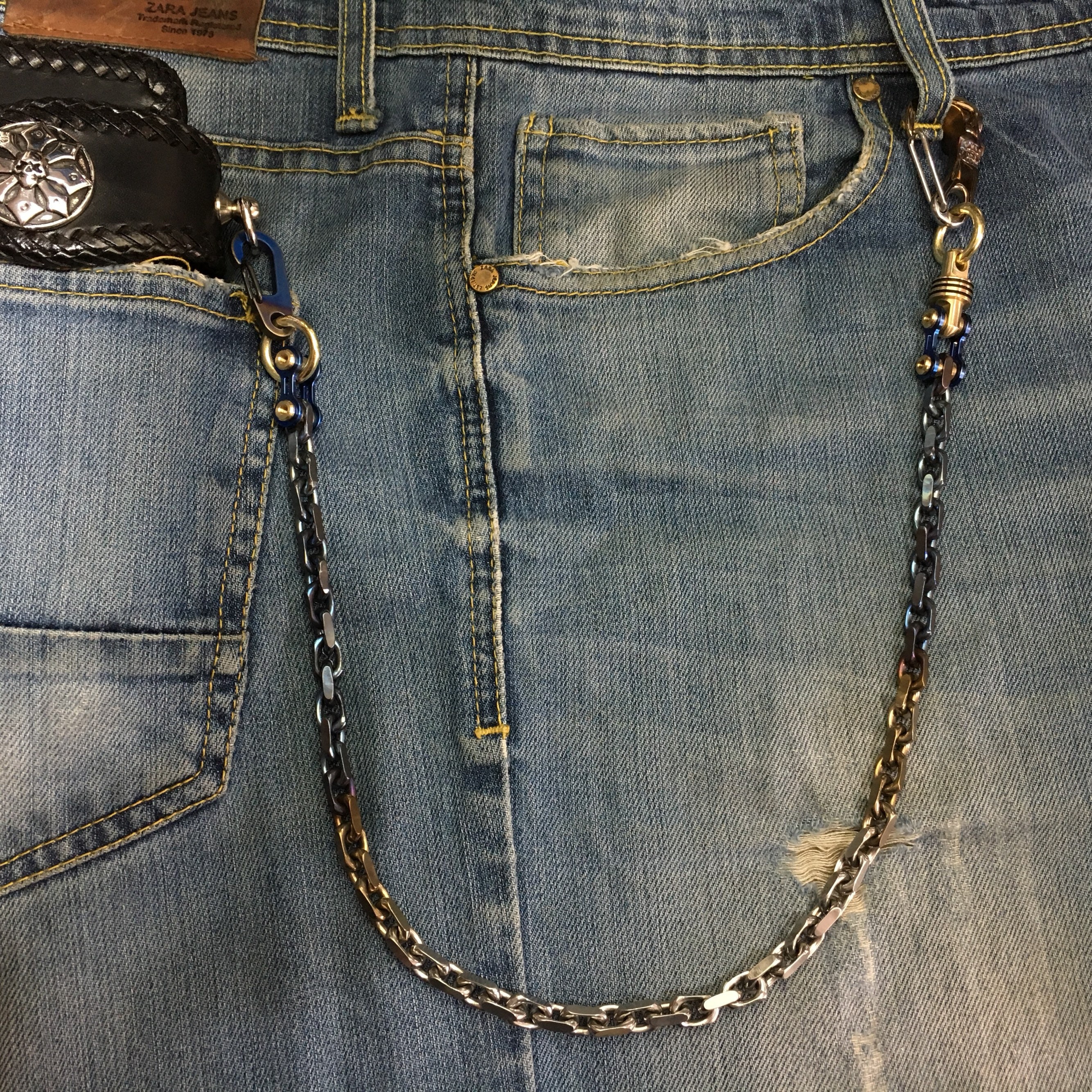 Skull Biker Wallet Chain SWC-02 / S.Steels / One Swivel