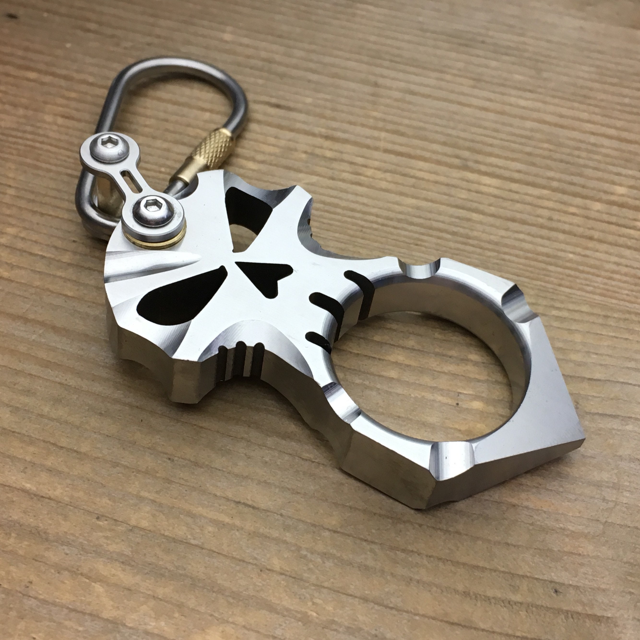 Skeleton Titanium Keychain, with Ti-Bike-Link