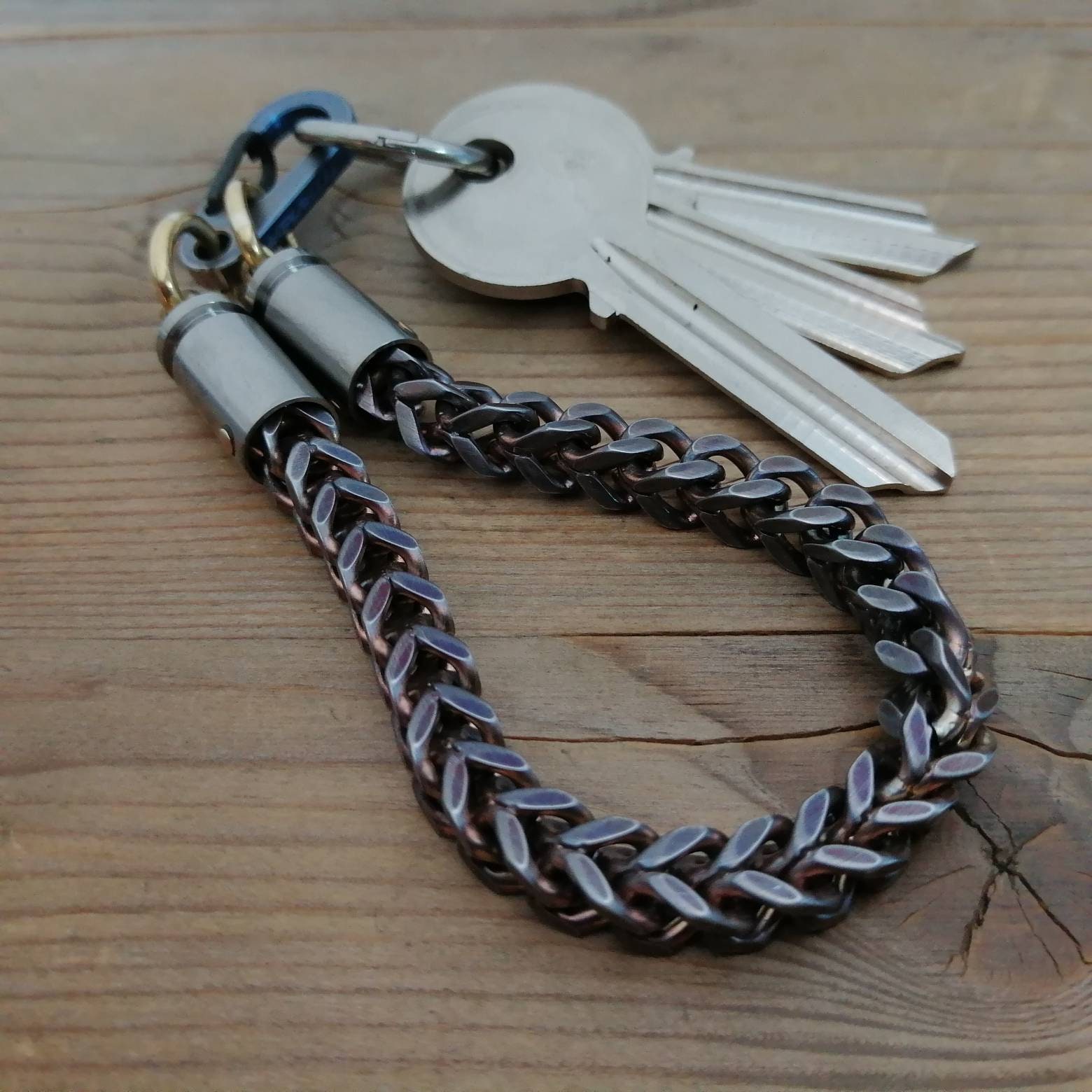 Cal.9mm Bracelet, Keychain or Wallet Chain / Exhaust Pipe texture