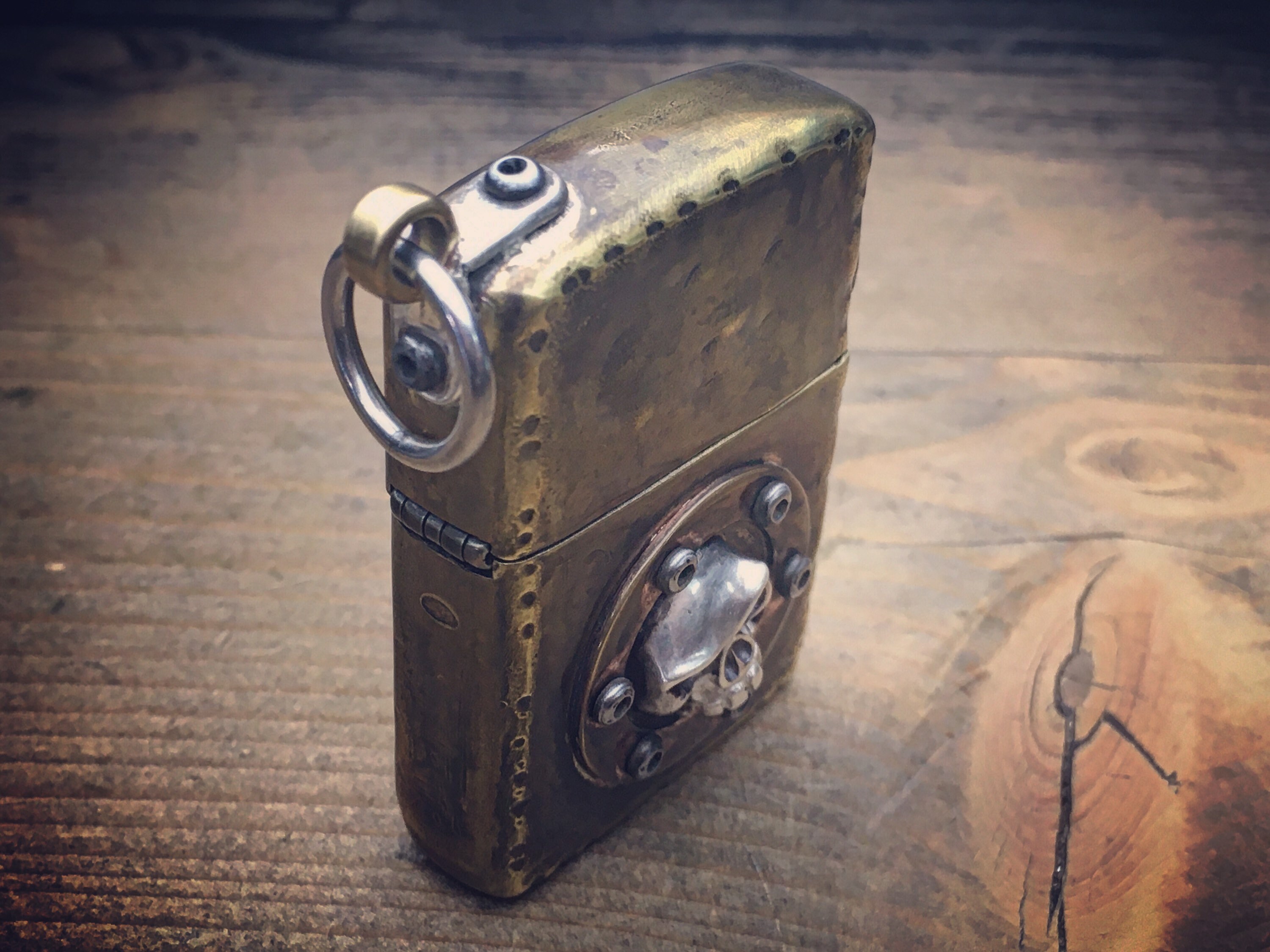 Custom lighter Rat Style/ Skull Kustom Kulture by Carajillo Bob