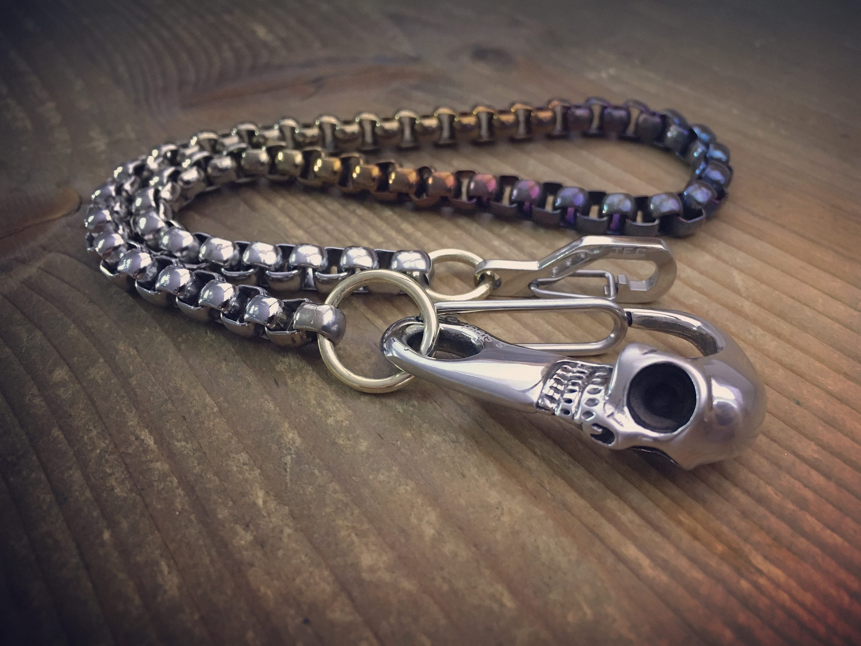 Skull Biker Wallet Chain / BWC-00 / Stainless Steels - Brass / Texture ...