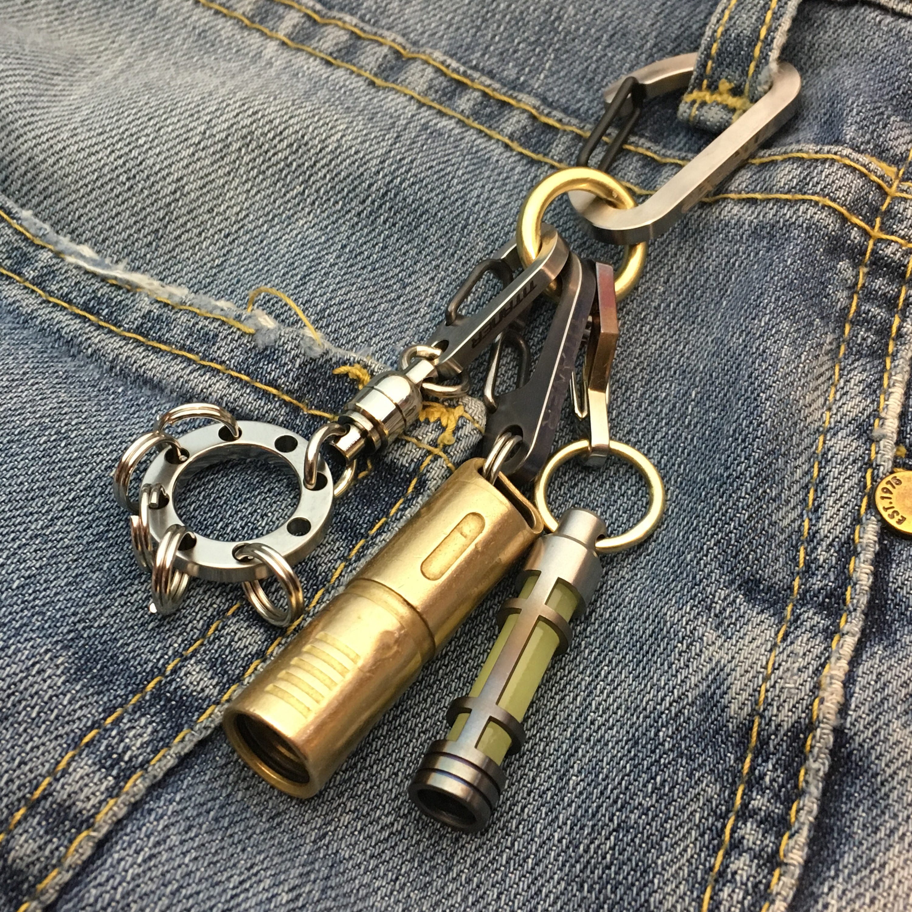 Titanium Key Ring with Swivel.