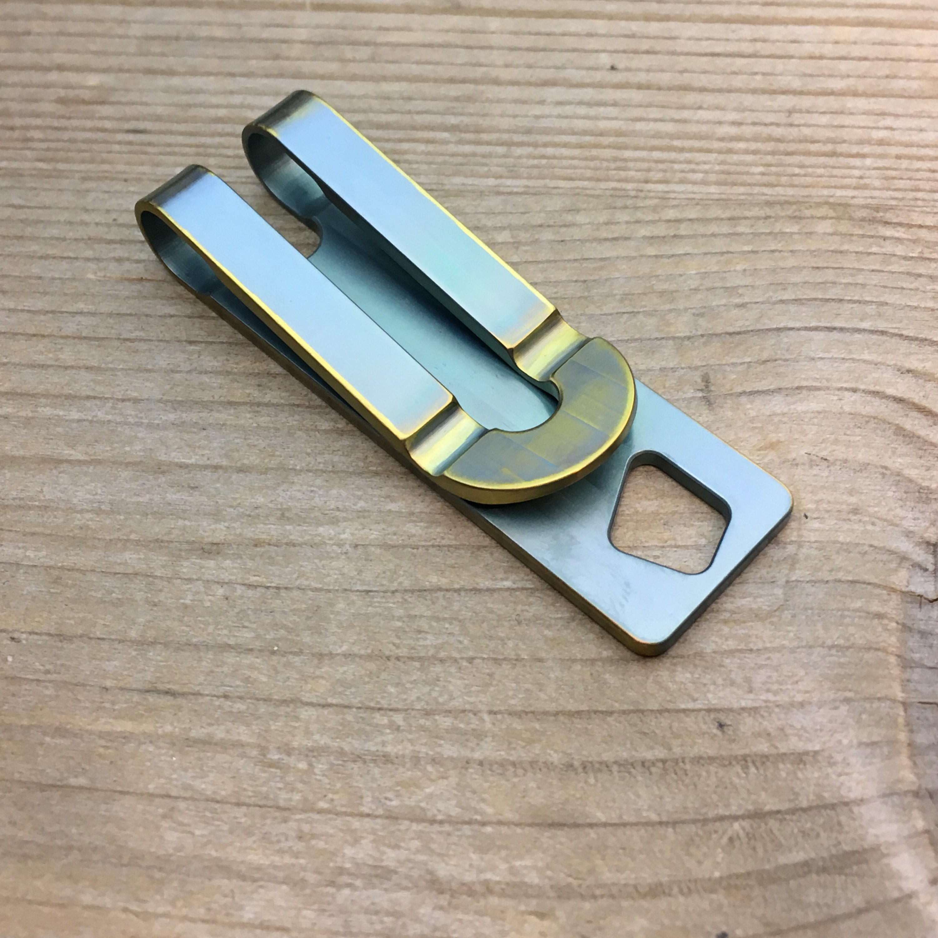 Titanium Money Clip / Anodized Green