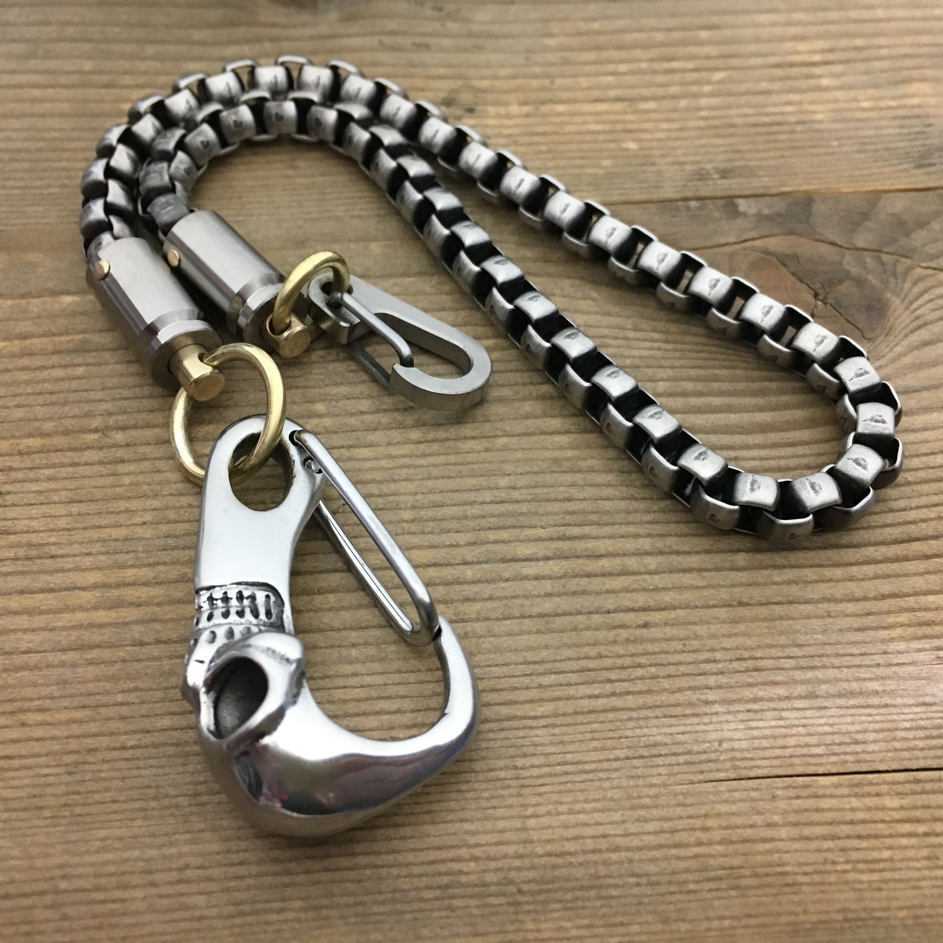 Skull Wallet Chain / Bi-Swivel / SWC-10A / SS-Ti
