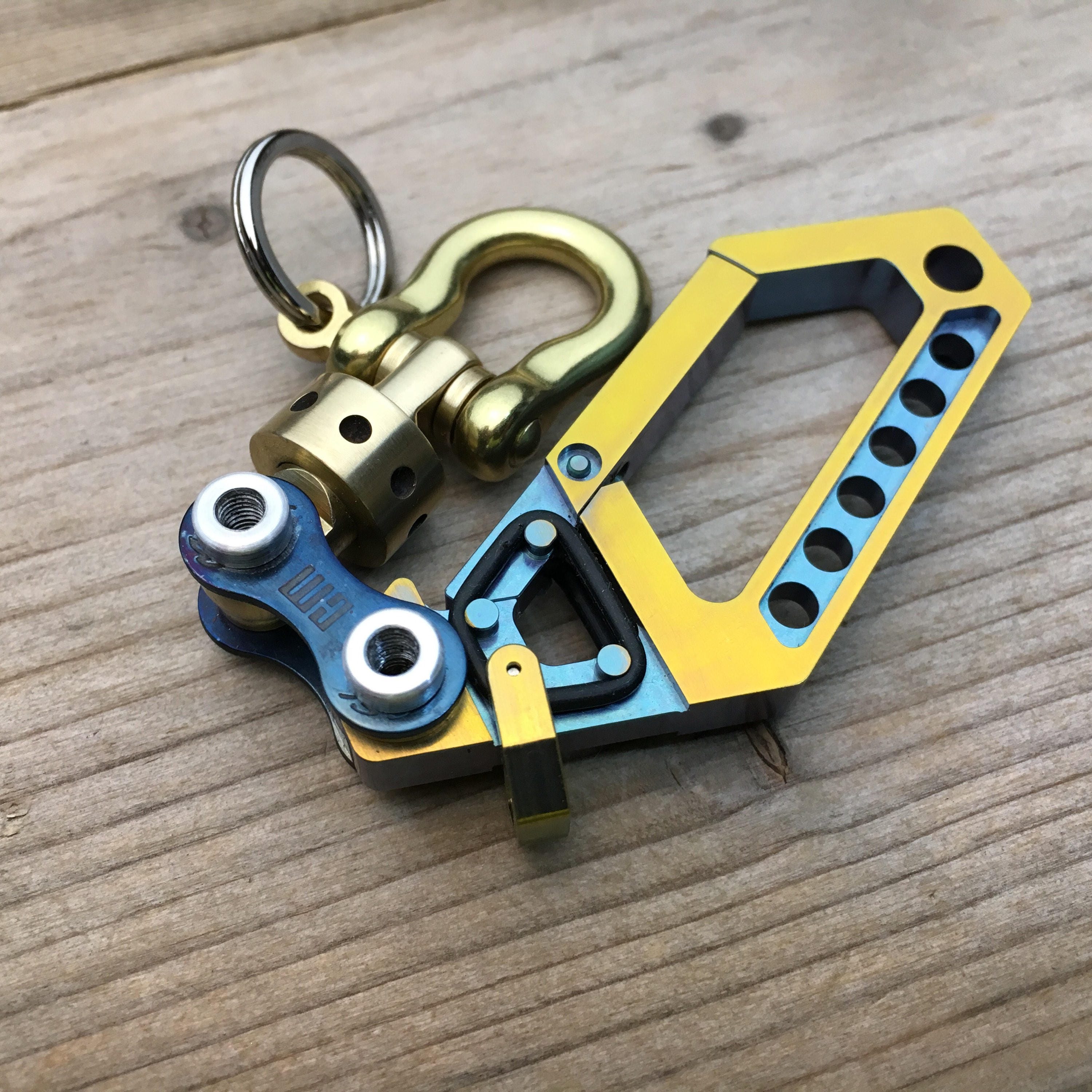 Titanium Drone Carabiner Key Chain with swivel