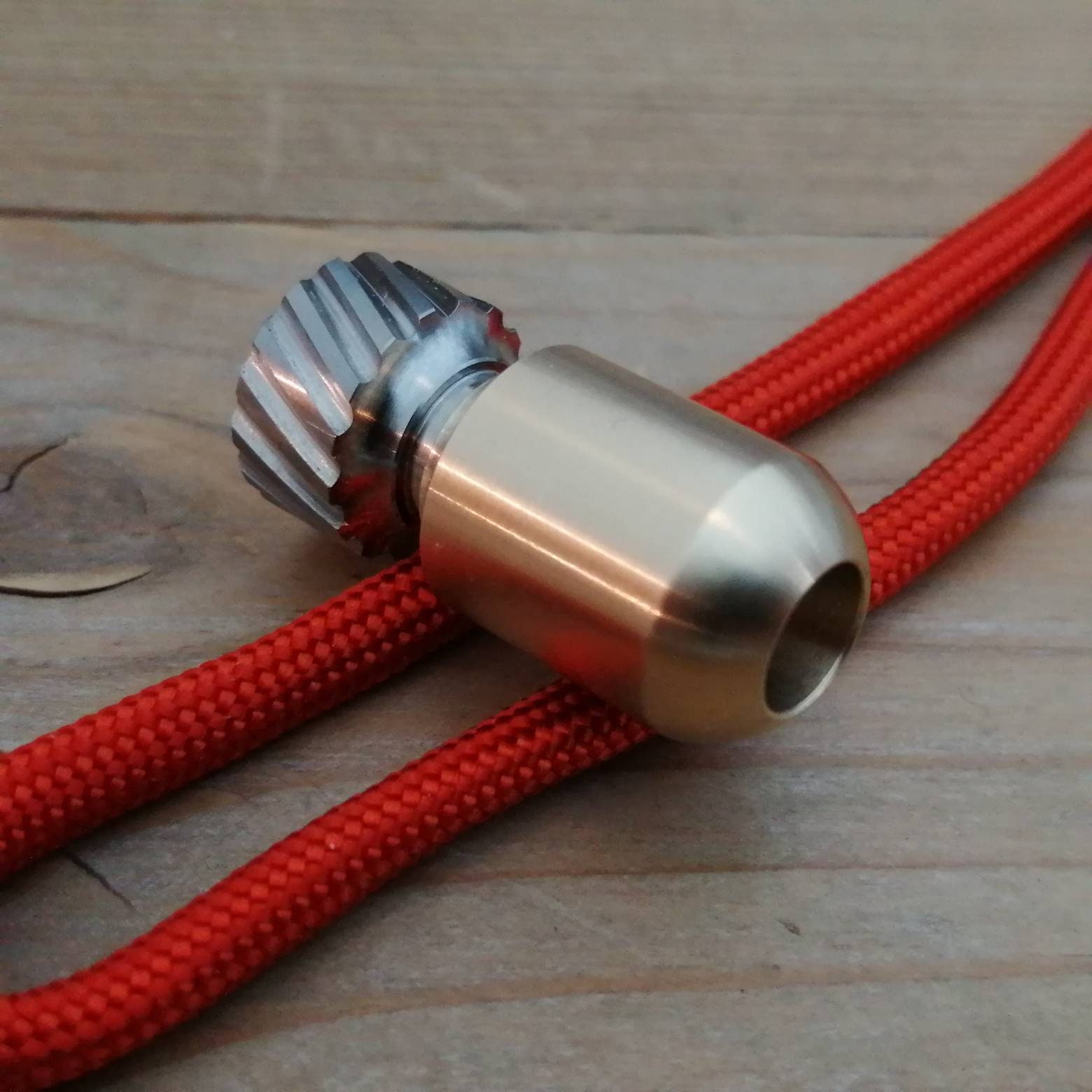 Ti-Brass, Knife Landyard Bead Bomb / Natural-STD