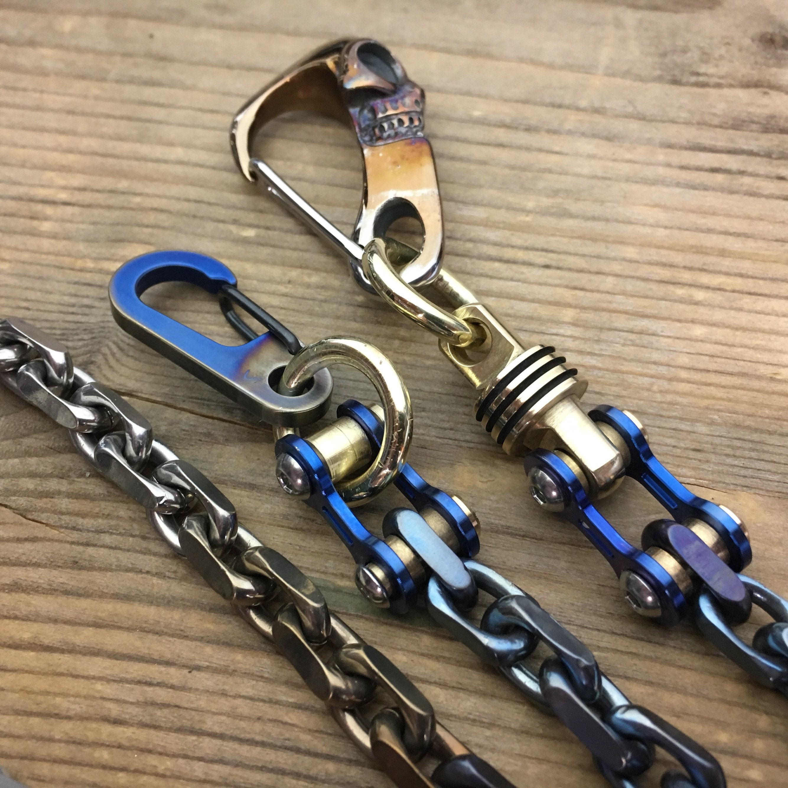 Skull Biker Wallet Chain SWC-02 / S.Steels / One Swivel