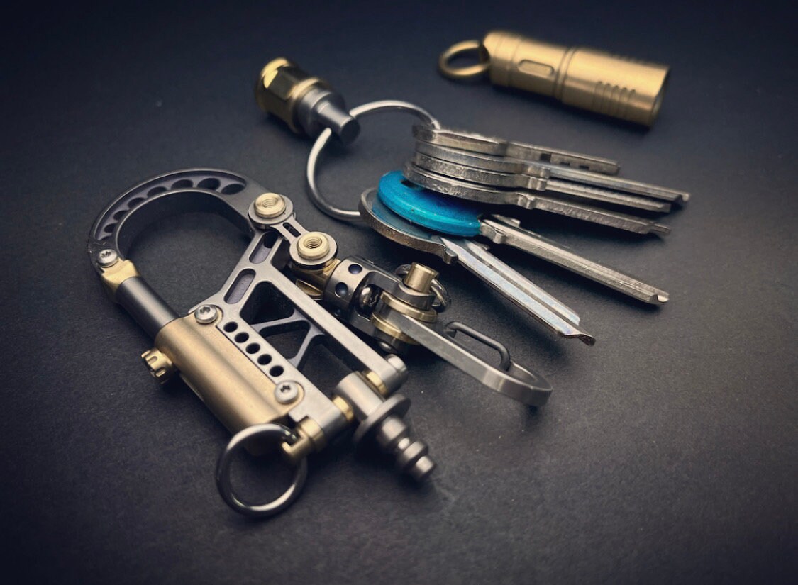 Titanium Keychain Bolt Carabiner-Evo / Base Ti-Quick Release Ti-Bike ...