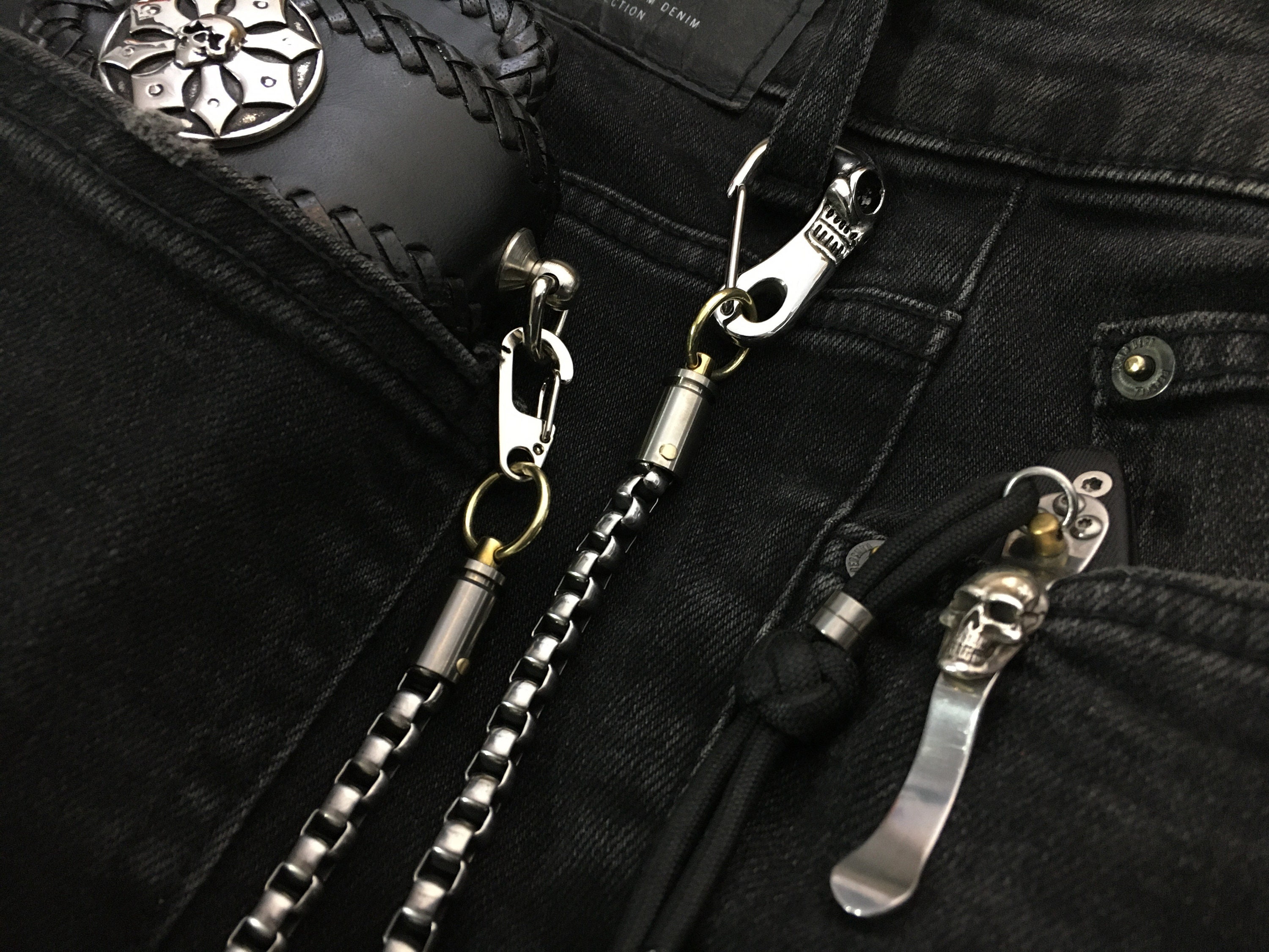 Skull Wallet Chain / Bi-Swivel / SWC-11 / SS