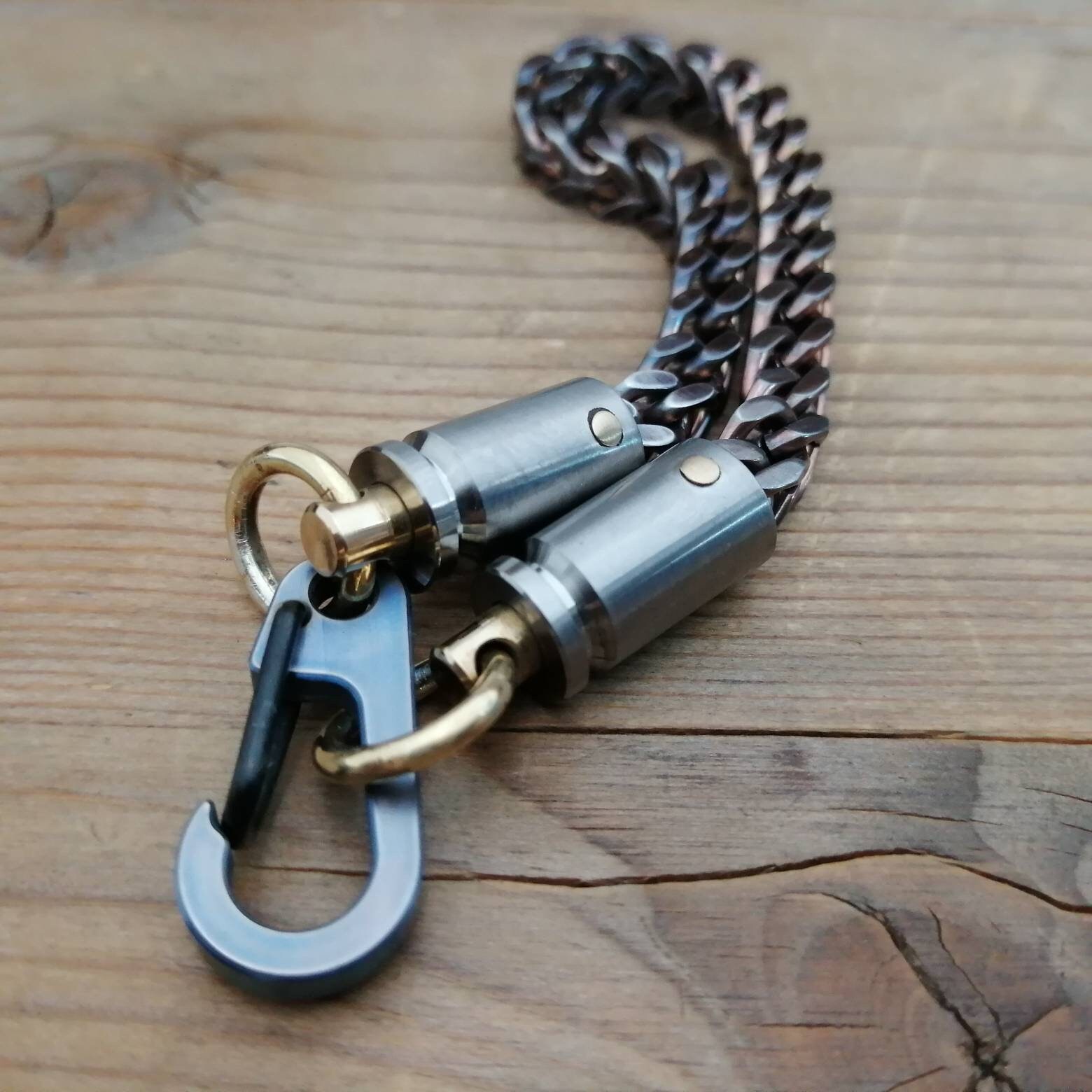 Cal.9mm Bracelet, Keychain or Wallet Chain / Exhaust Pipe texture