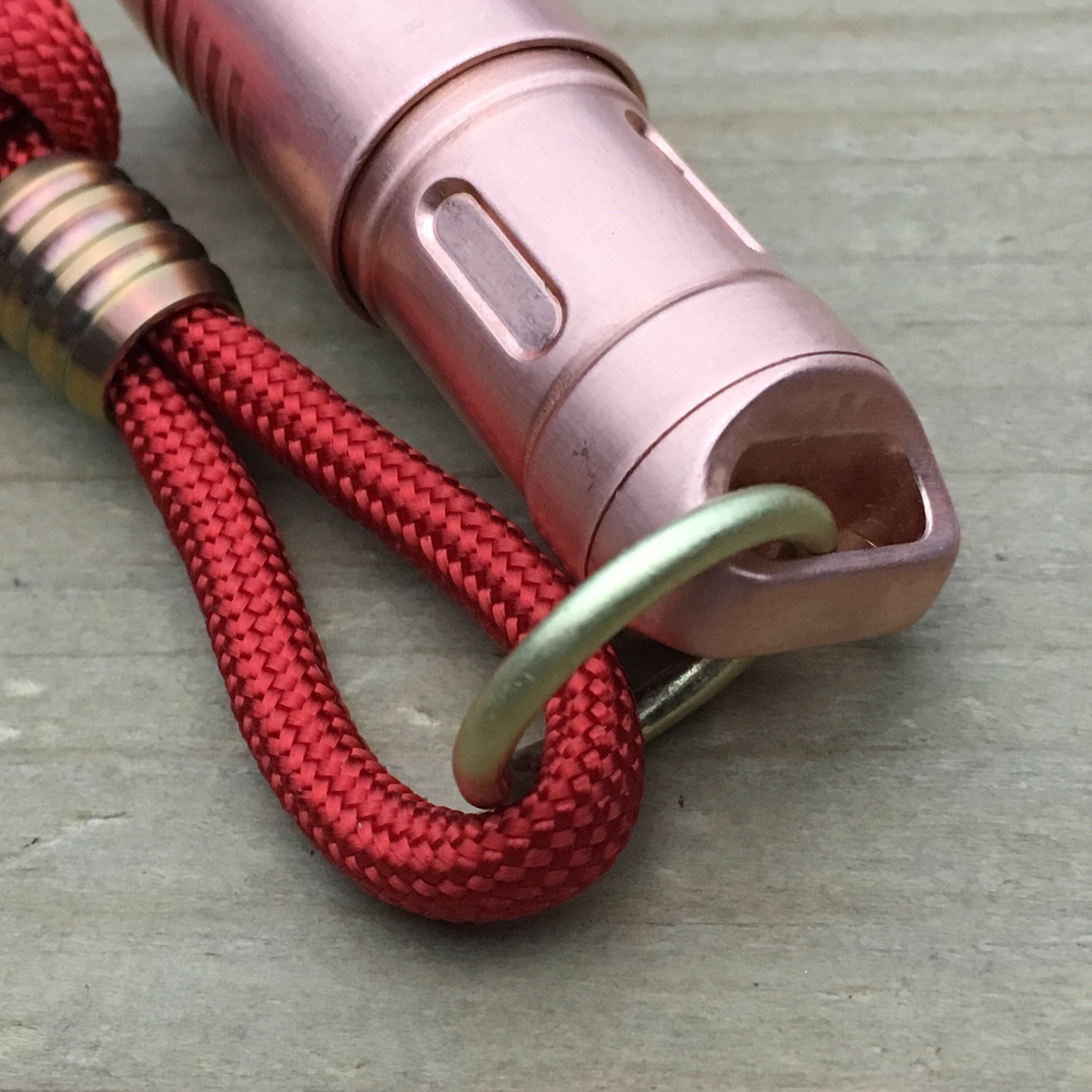 Copper USB Flashlight / Keyring / Aged Texture