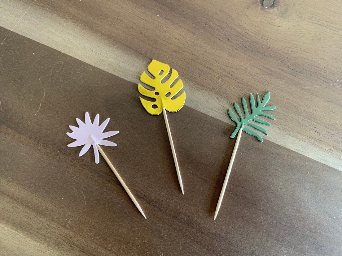 Tropical Straws | Tropical Party Decor | Green Leaf Straws | Tropical ...