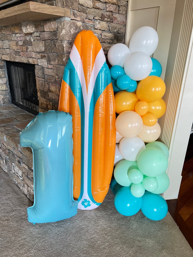 Surfs up Balloon Garland DIY Kit | Blue 1 & Surf Board Sold Separately ...