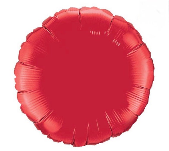 Red Mylar Balloon Round Red Balloon Fourth of July - Etsy