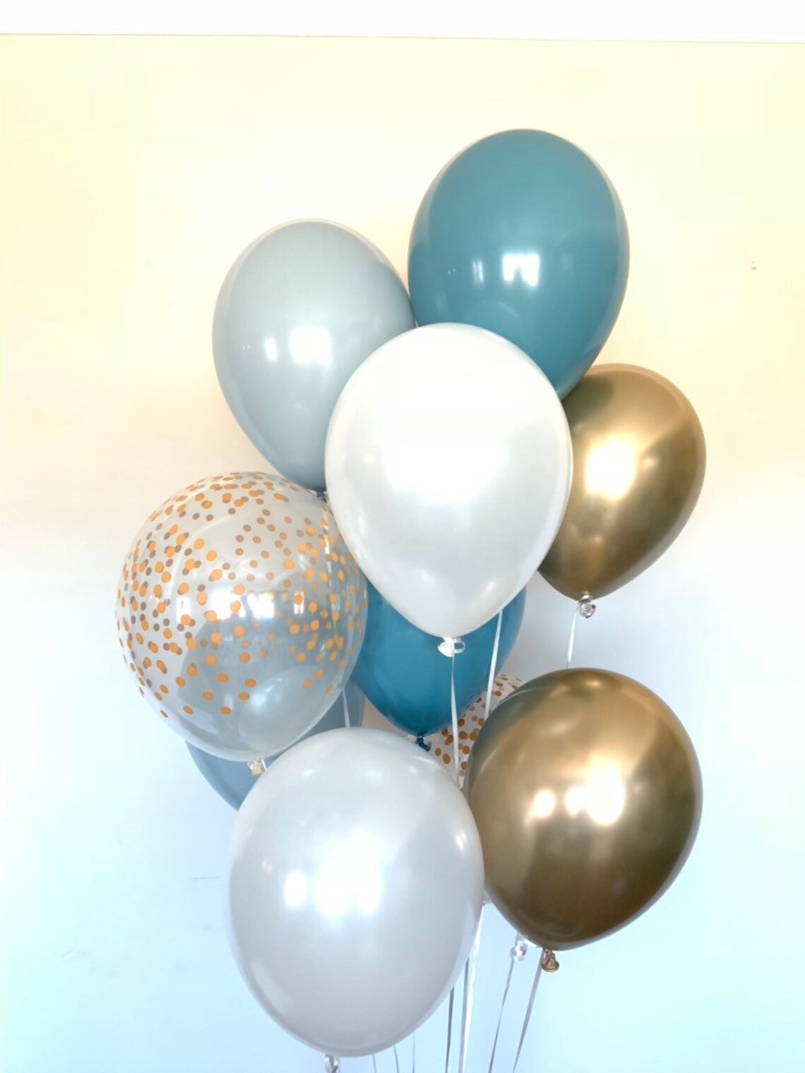 Steel and Fog Balloons | Blue and Gold Balloons | Something Blue | Gold ...