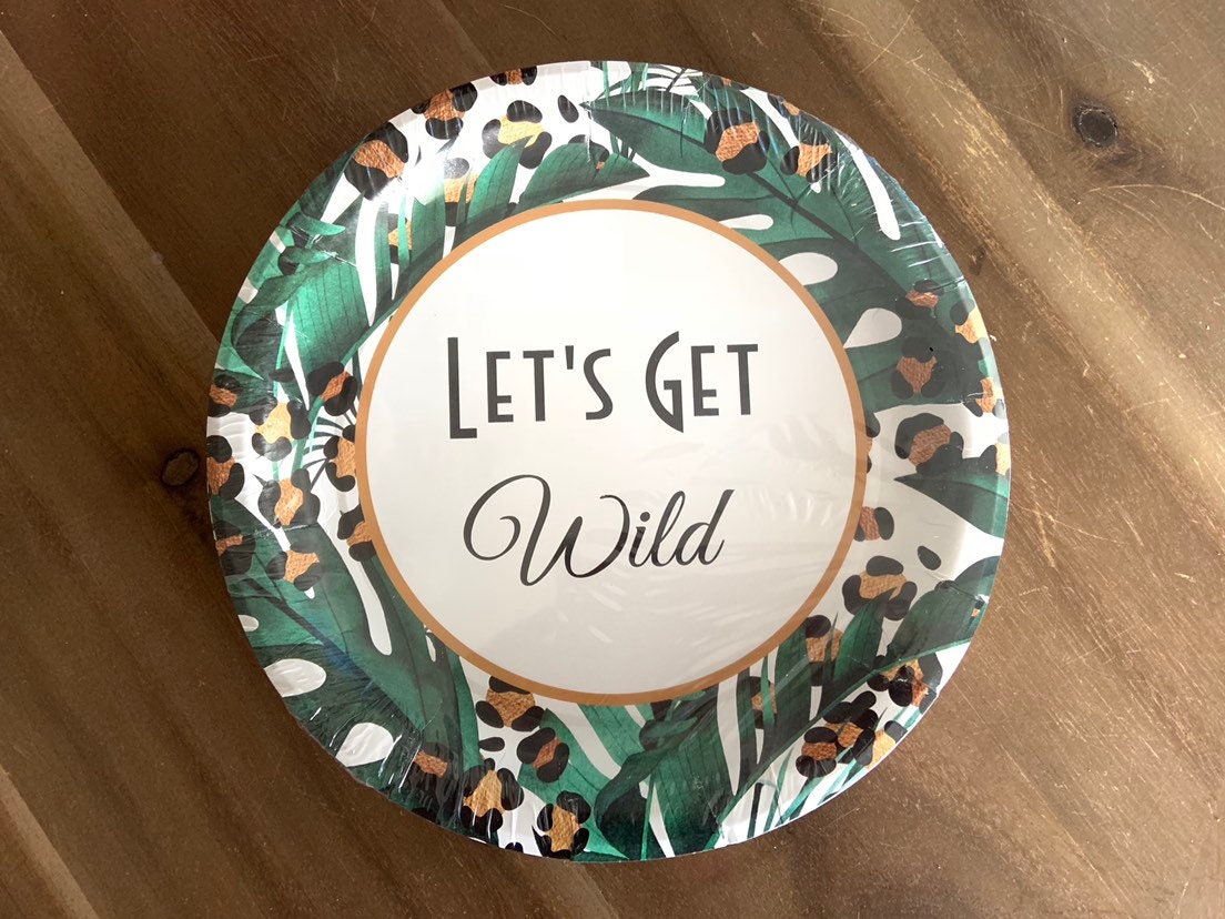 Let’s Get Wild Plates Luncheon | Safari Bachelorette | Tropical Plates ...